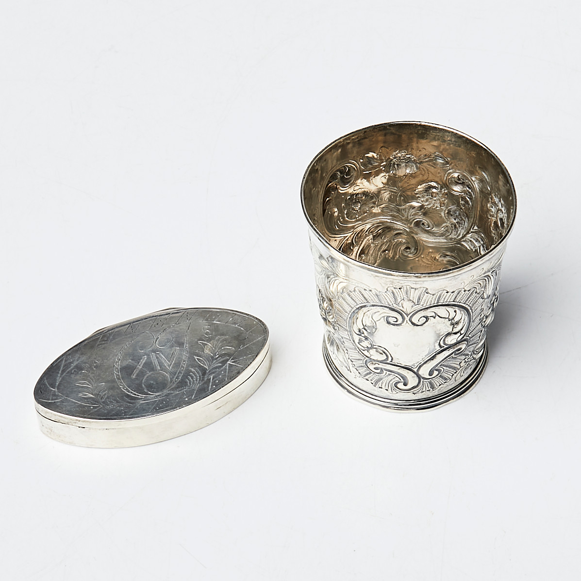 Images for 2381510. SNUFF BOX and CUP, 2 dlr, silver, Lars Grubb ...