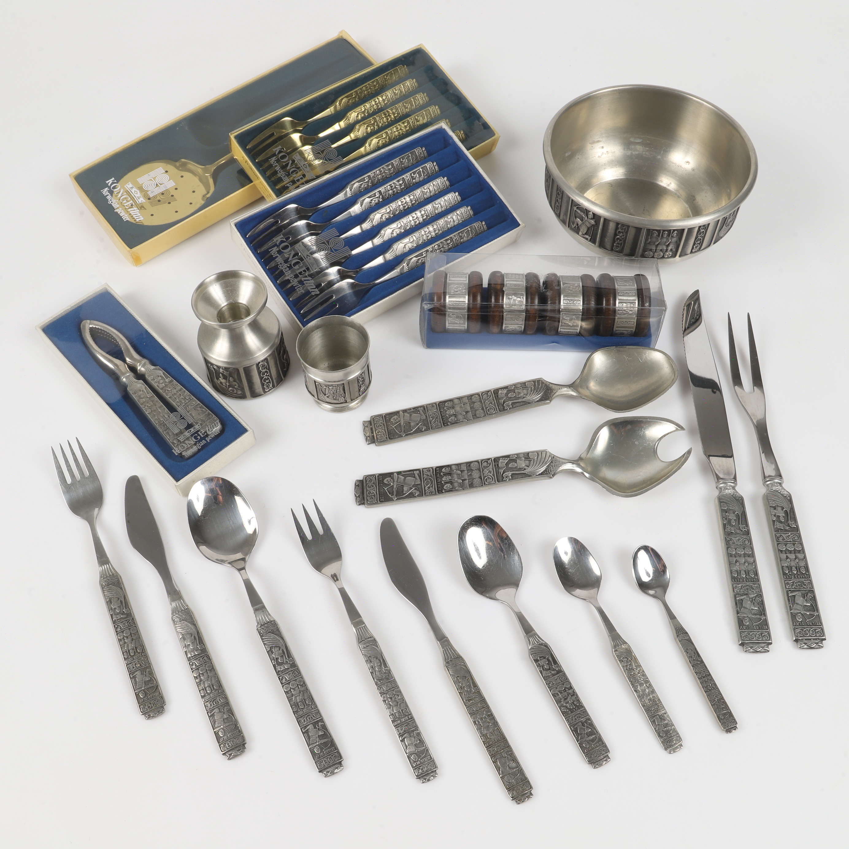 Images for 2385100. CUTLERY SET MM, 186 parts, pewter, Konge-tinn ...