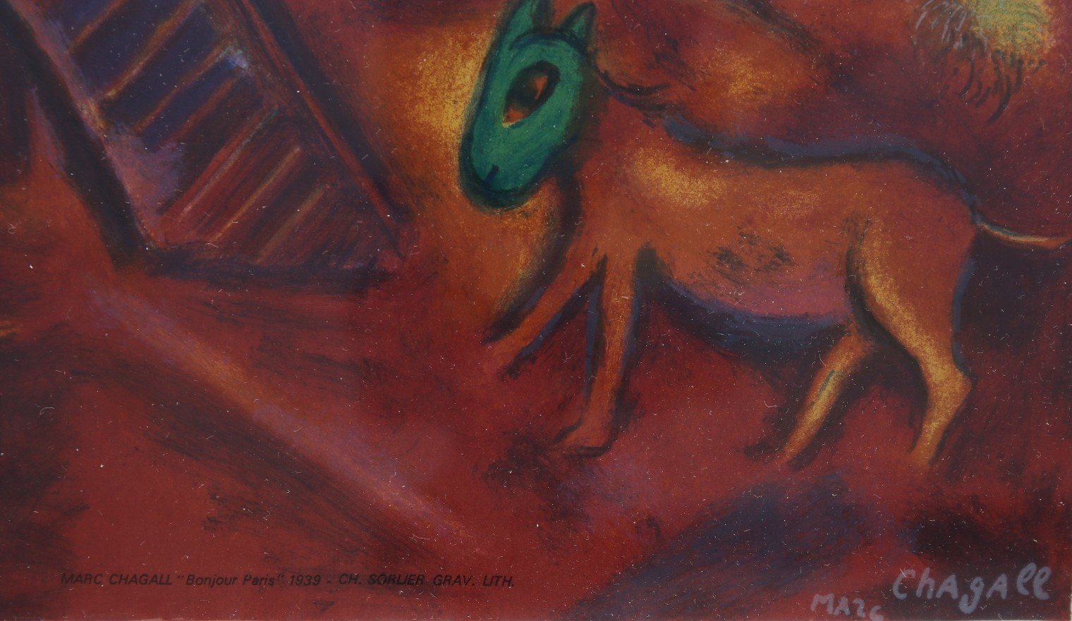 Images for 2386475. MARC CHAGALL. After, "Bonjour Paris" Color ...