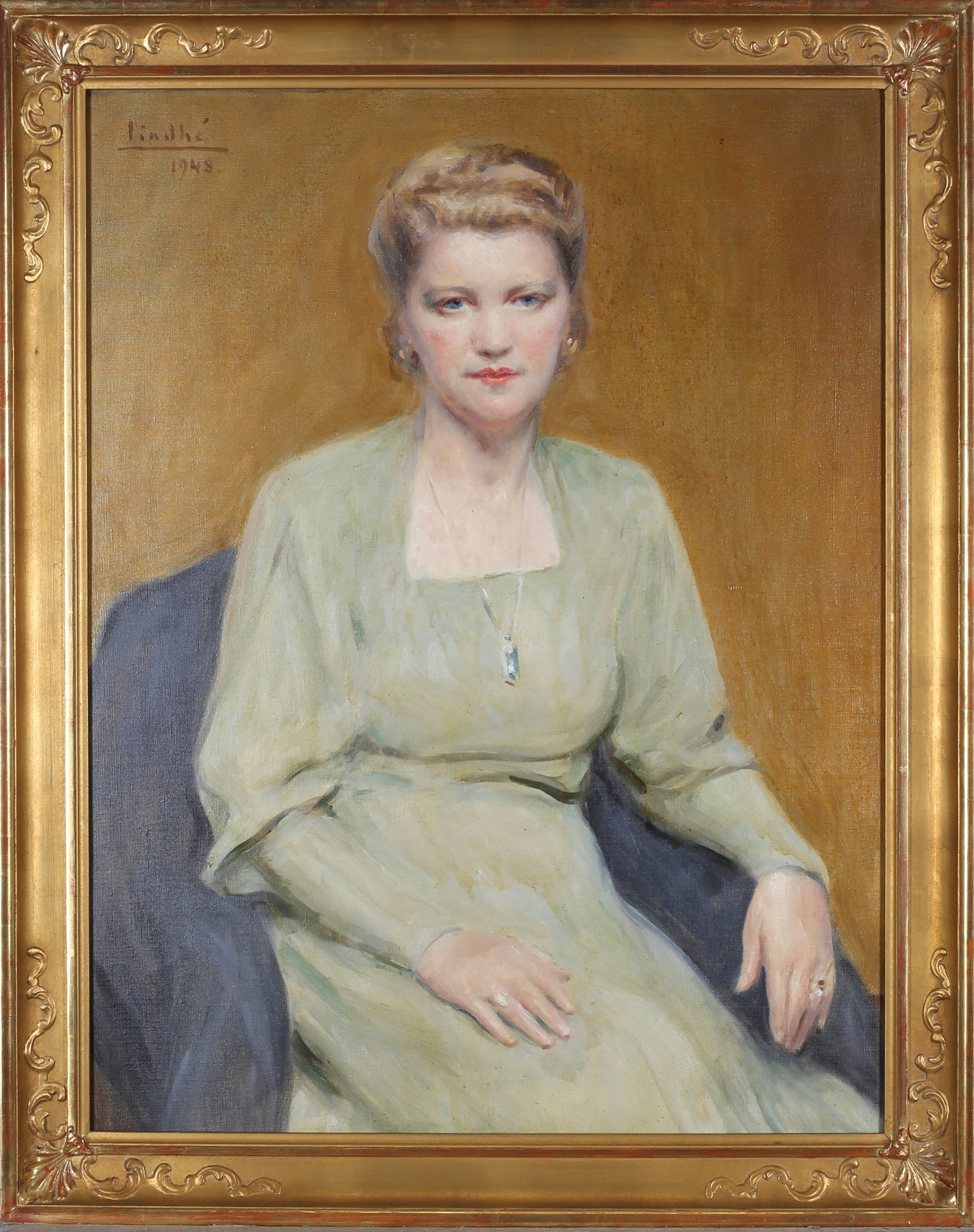 Images for 2390377. IVAN LINDHÉ (1875-1954). Oil on canvas, female ...