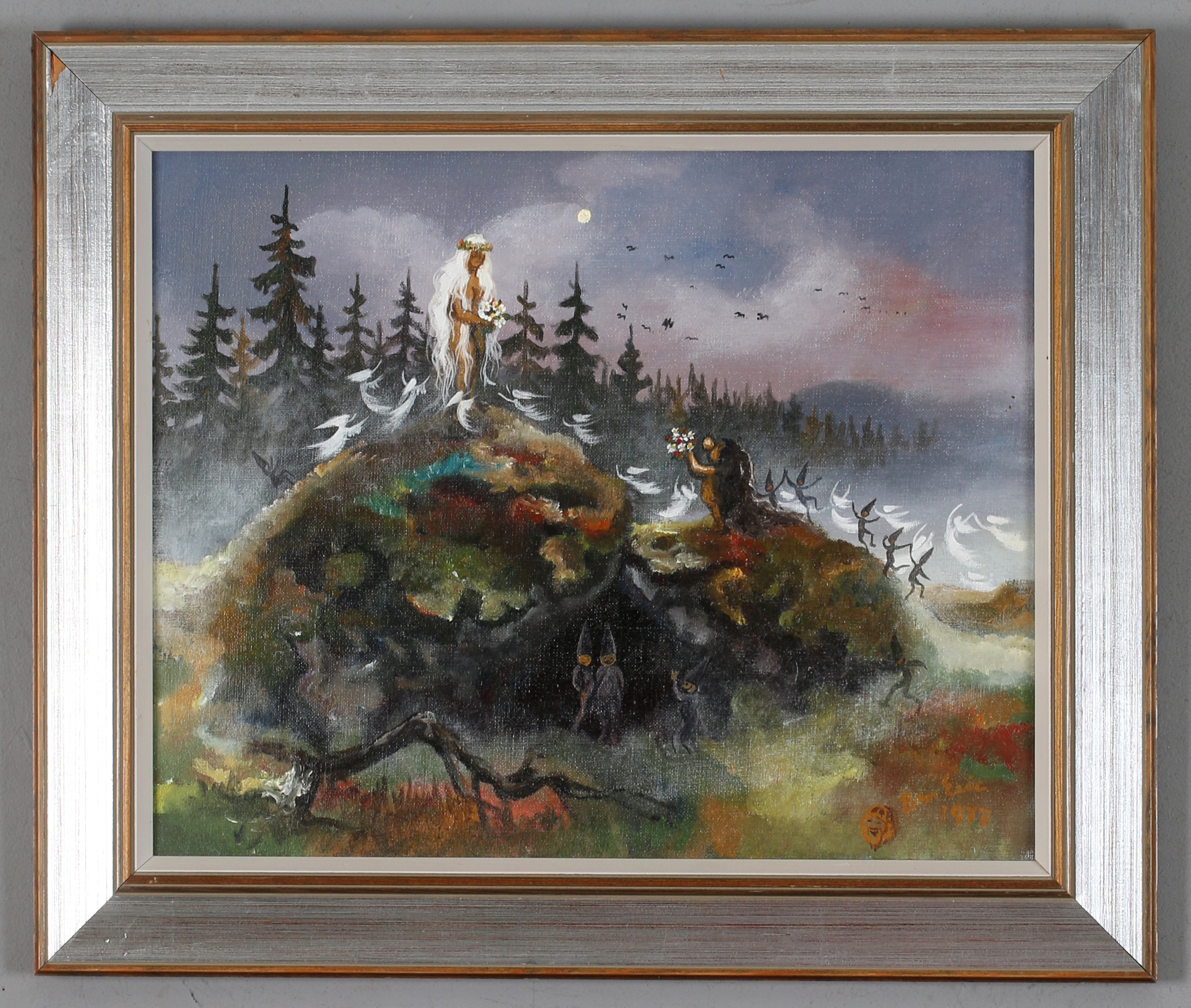 Images for 2391047. BROR ERIC BERGQVIST. "Night in Hälsingeskog", oil ...