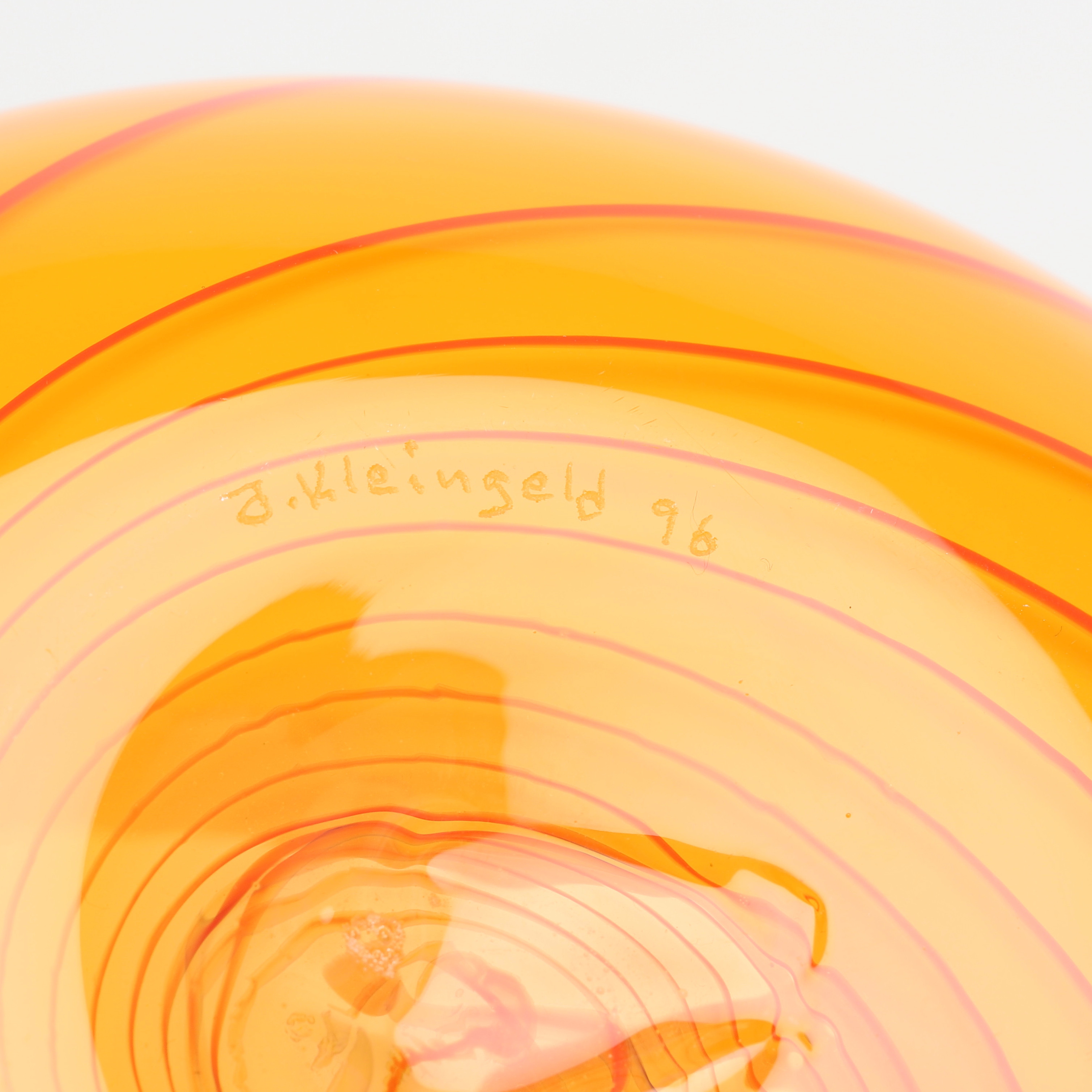 Images for 2398025. JANUS KLEINGELD. BOWL, glass, signed and dated 96 ...