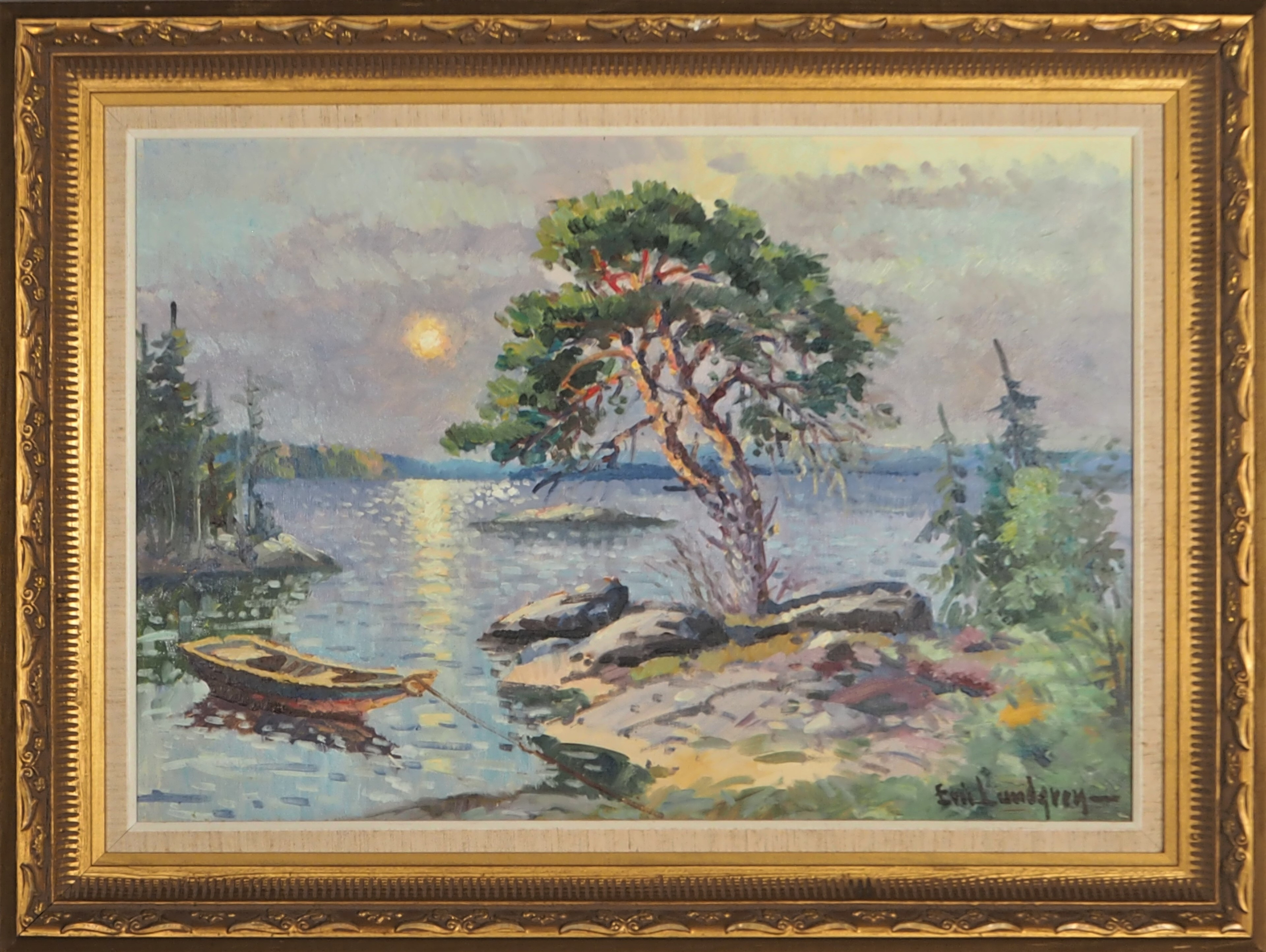 Images for 2398577. ERIC LUNDGREN. oil on canvas, signed. - Auctionet