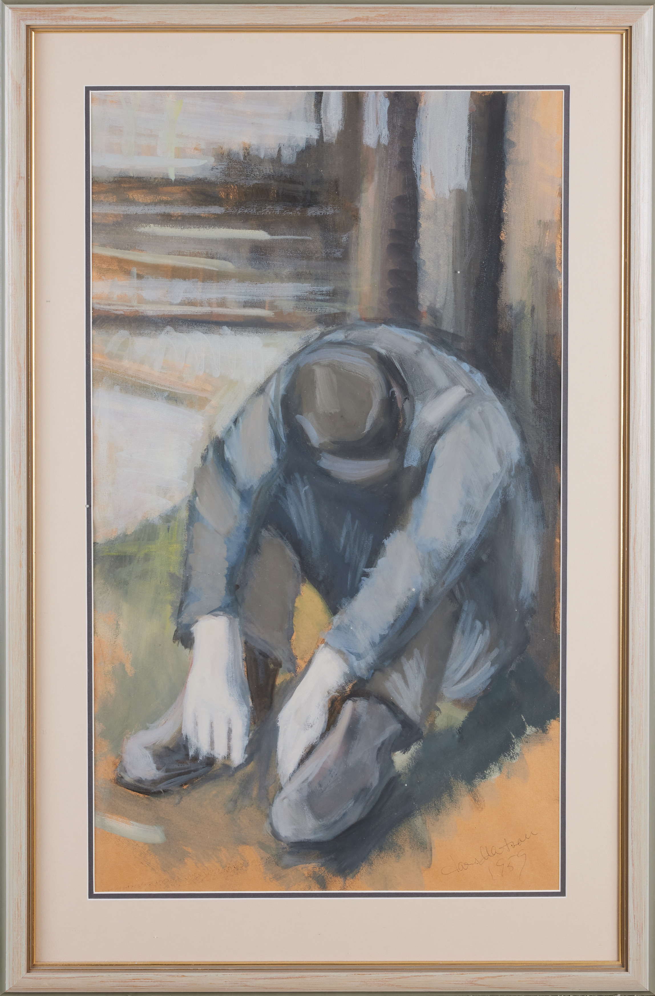 Images for 2399764. LARS MATSON (1933-1994): Portrait of crouching man ...