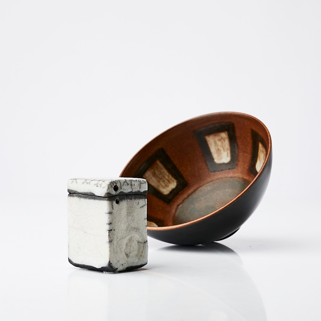 Images for 2400314. JAR & BOWL, 2 parts, raku and earthenware ...