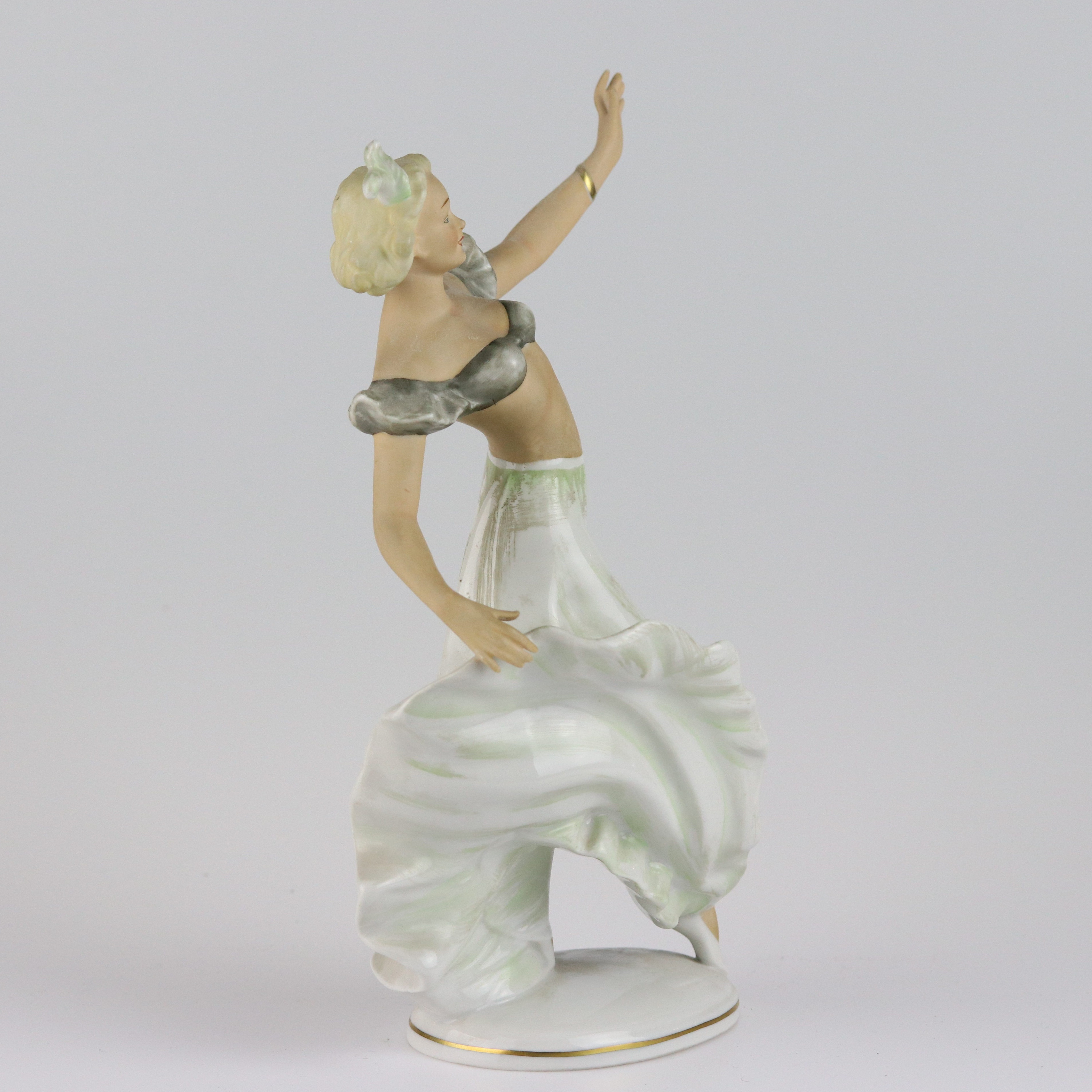 Images for 2400494. FIGURINE, hand painted porcelain dancer, Schaubach ...
