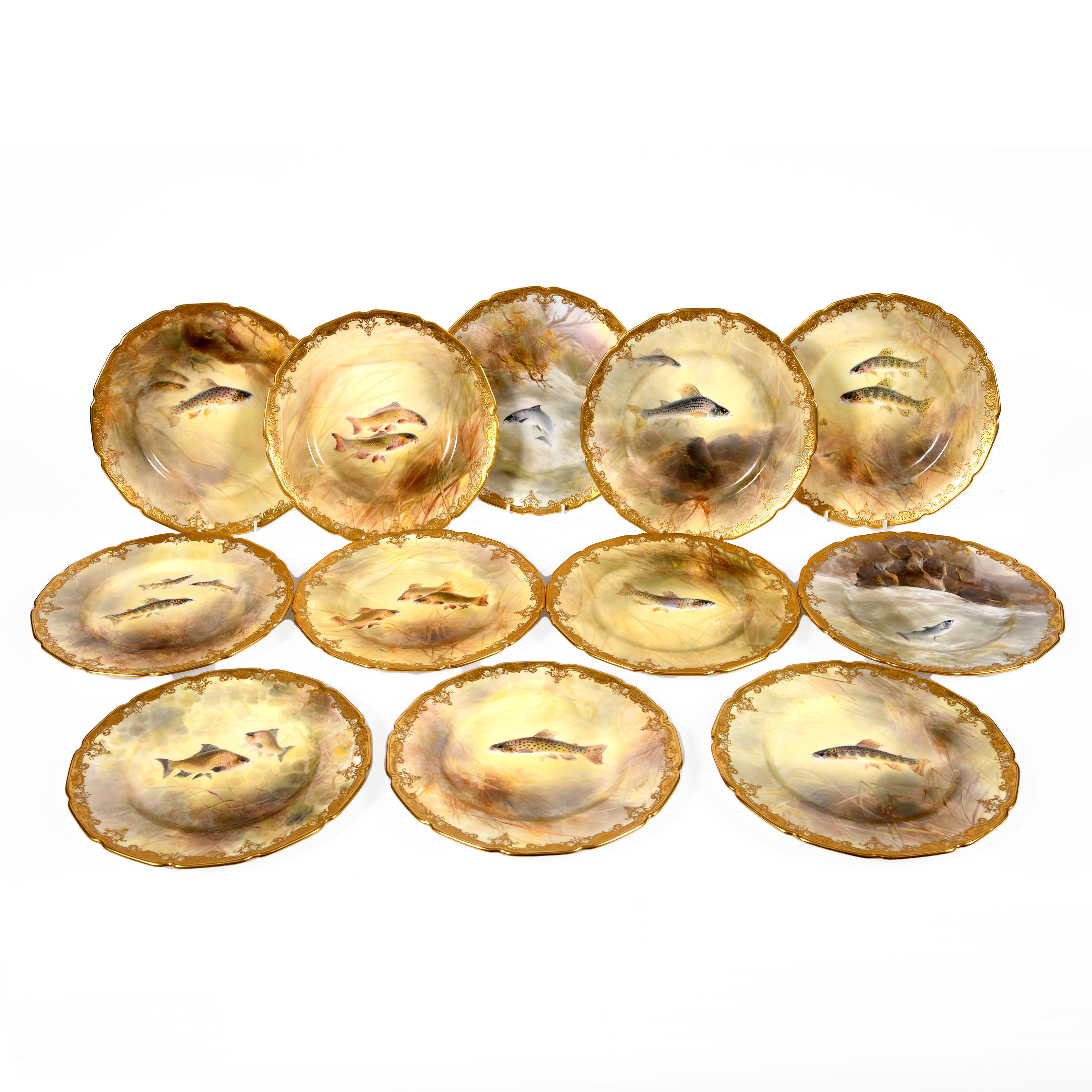 Images for 2400791. SET OF ROYAL DOULTON SIGNED CABINET PLATES, FISH ...