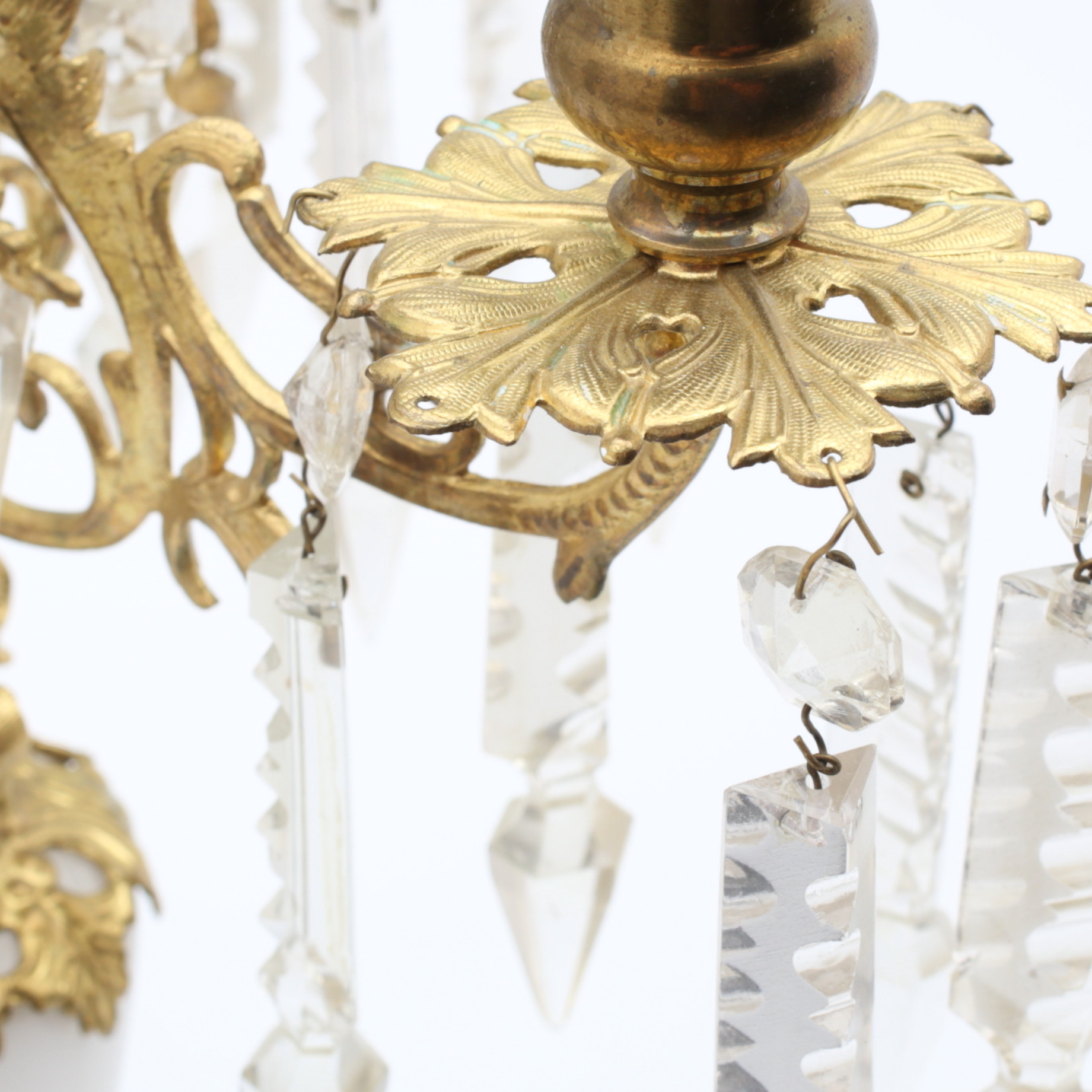 Images for 2403874. CANDELABER, brass, glass, alabaster, for five ...