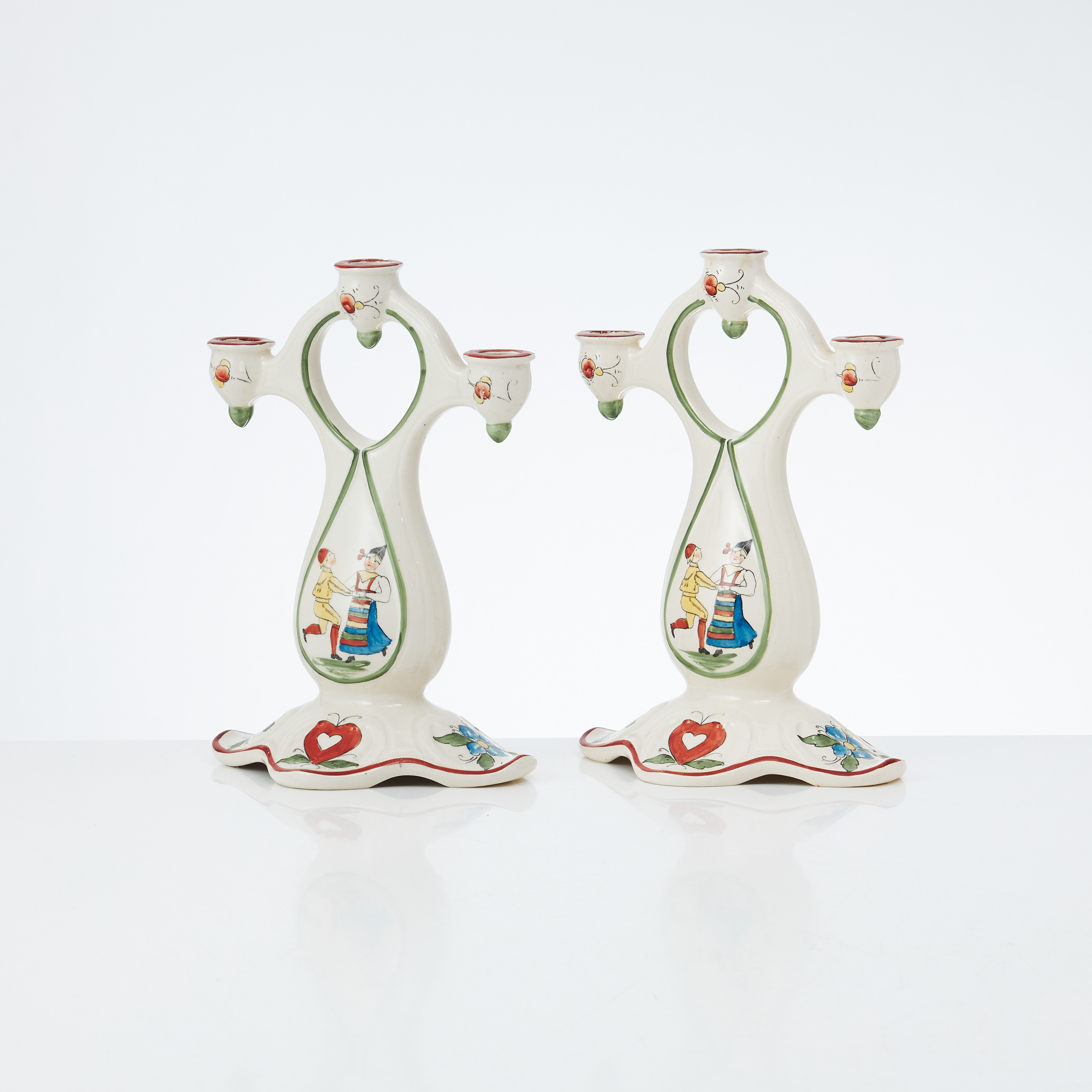 Images for 2404768. CANDLESTICKS, 2 pcs, flintware, "Daldansen ...