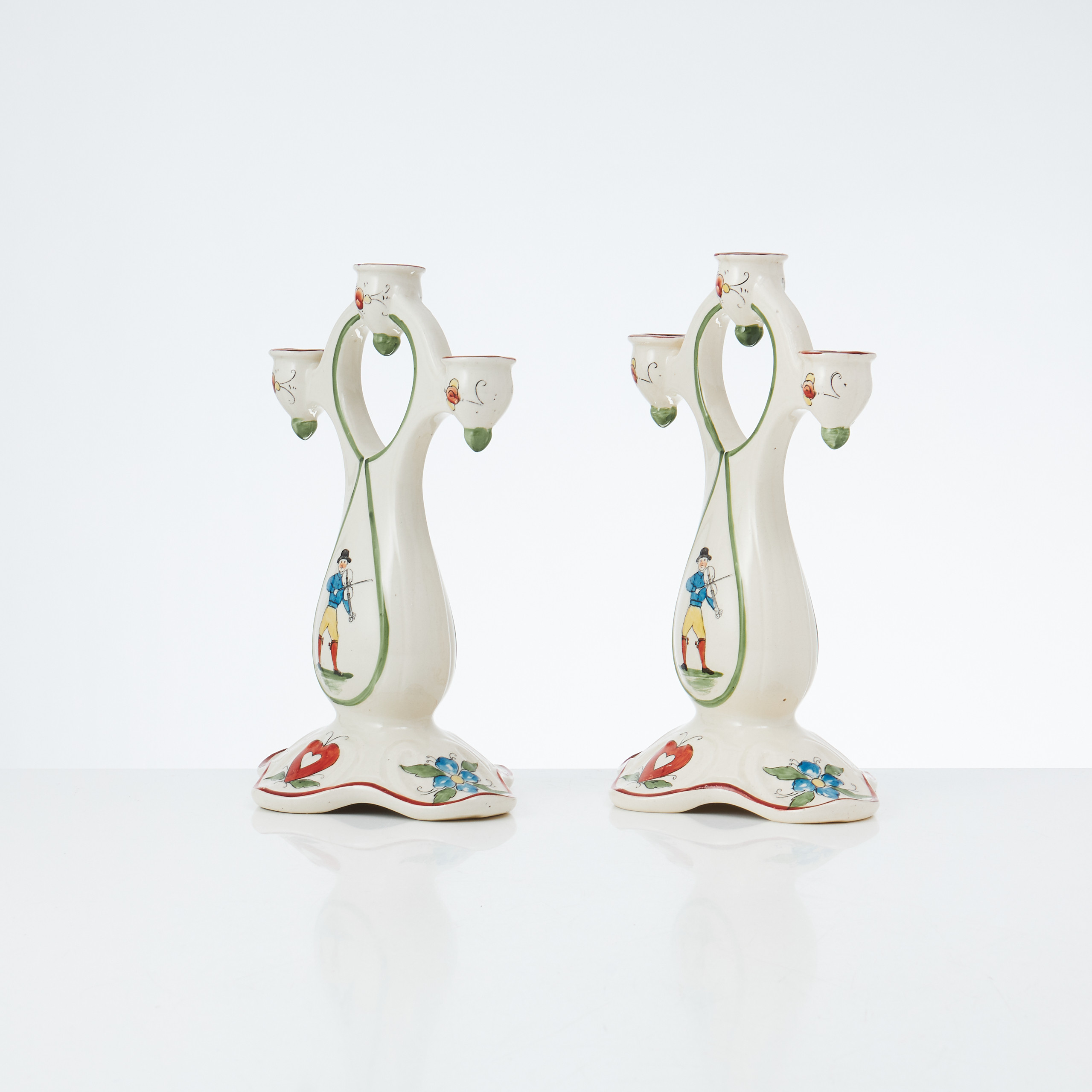 Images for 2404768. CANDLESTICKS, 2 pcs, flintware, "Daldansen ...