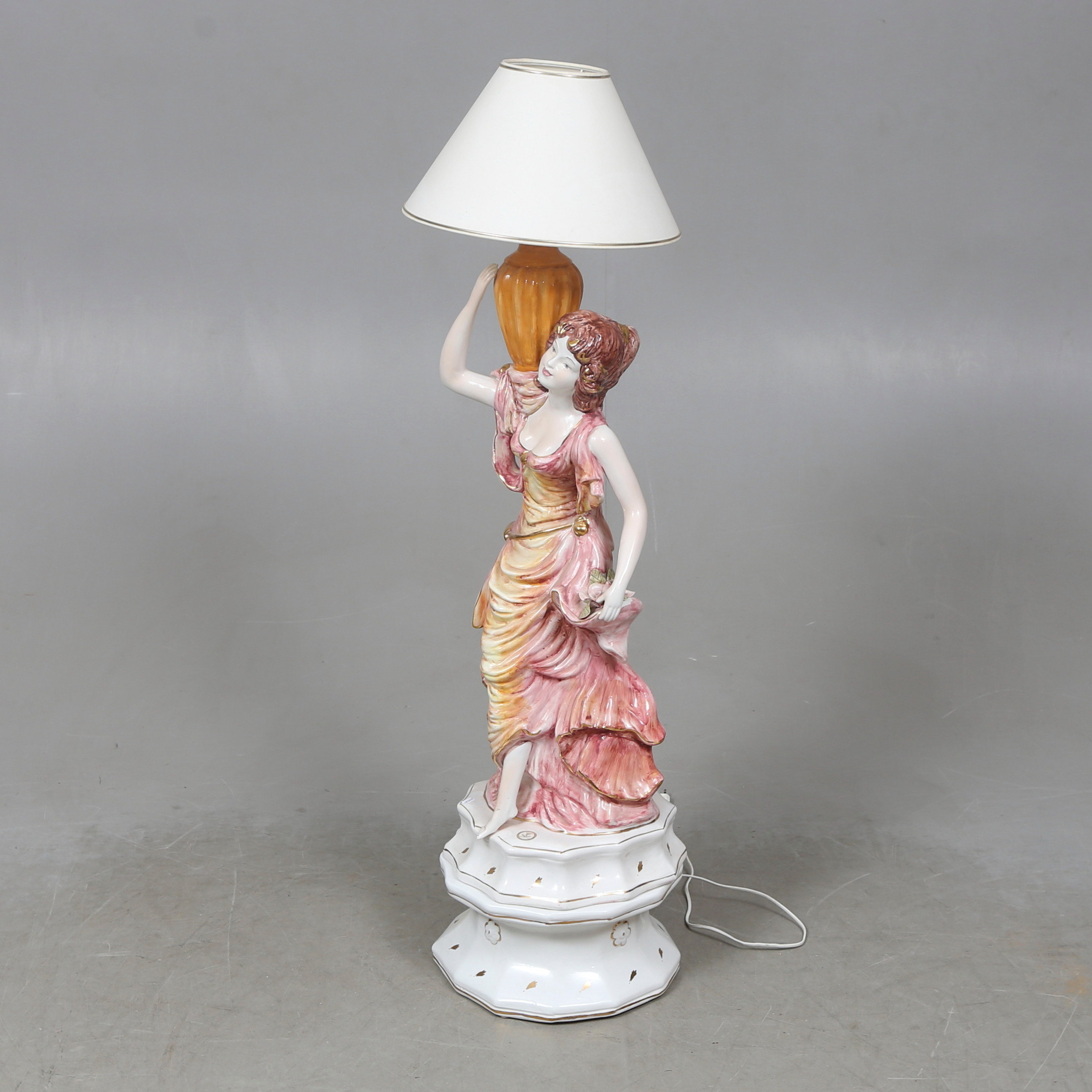Images for 2410317. FLOOR LAMP, ceramic, Capodimonte, Italy. - Auctionet