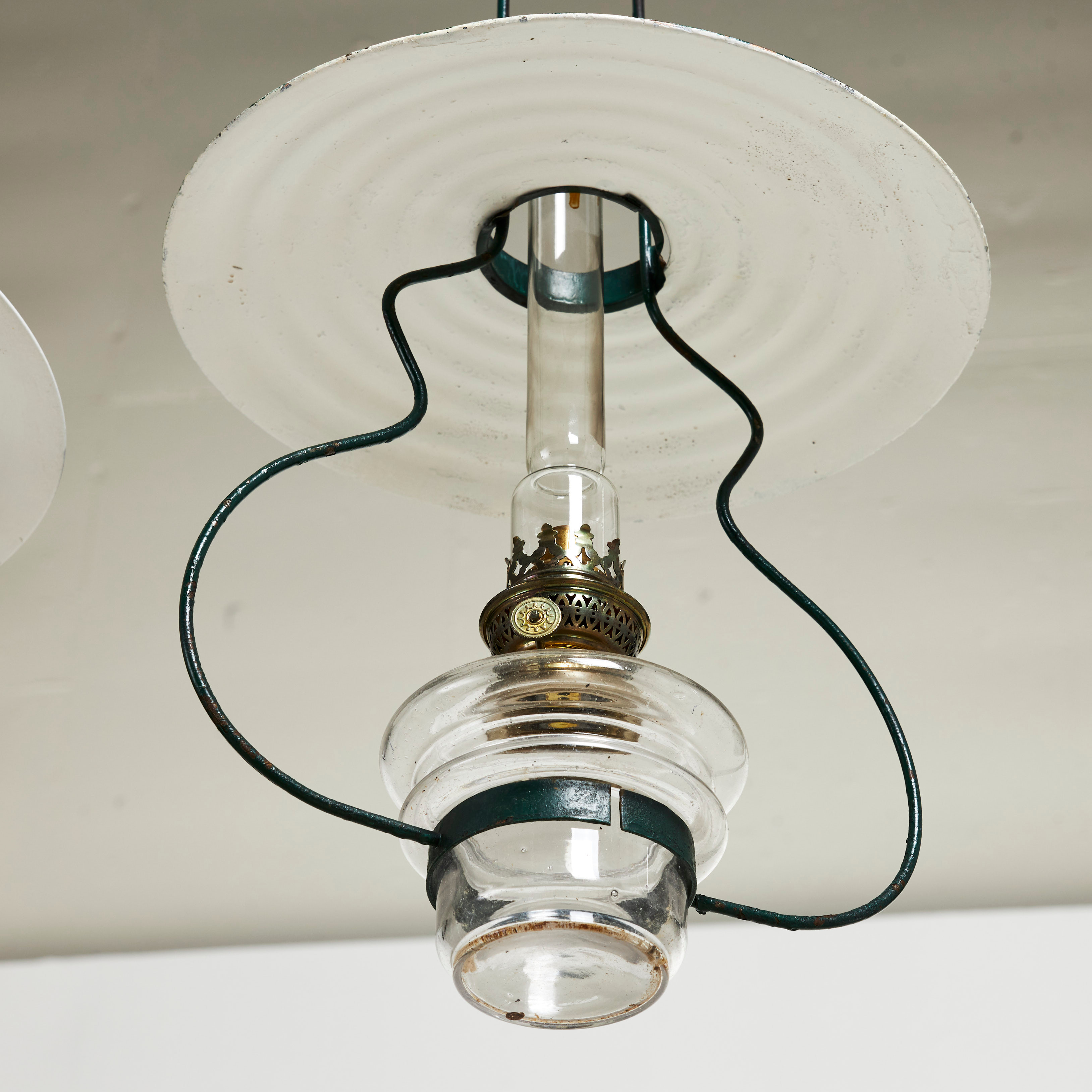 Images for 2411620. CEILING PHOTO LAMPS, 2 pcs, frame in brass, shade ...