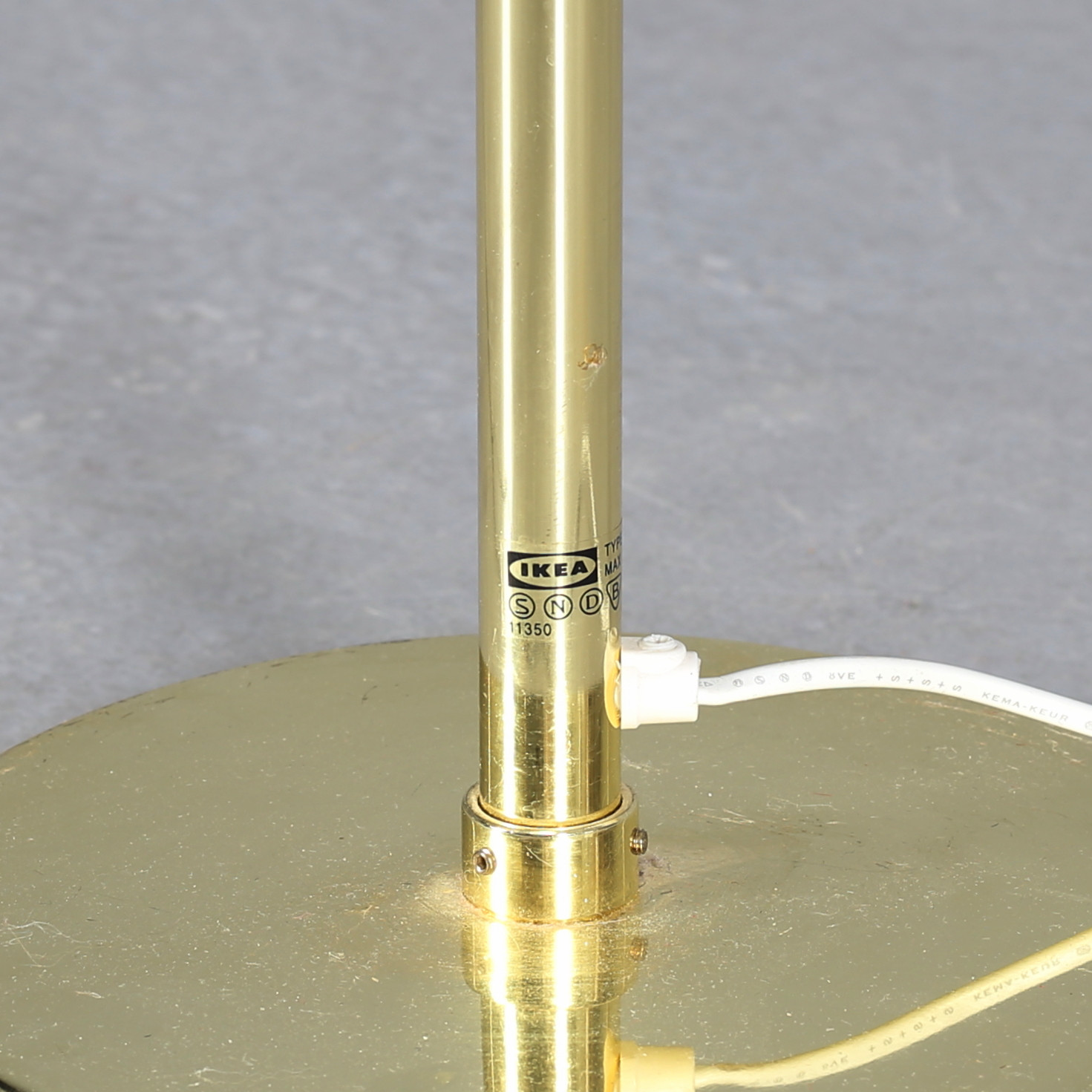 Images for 2413371. FLOOR LAMPS, a pair, brass frames with adjustable ...