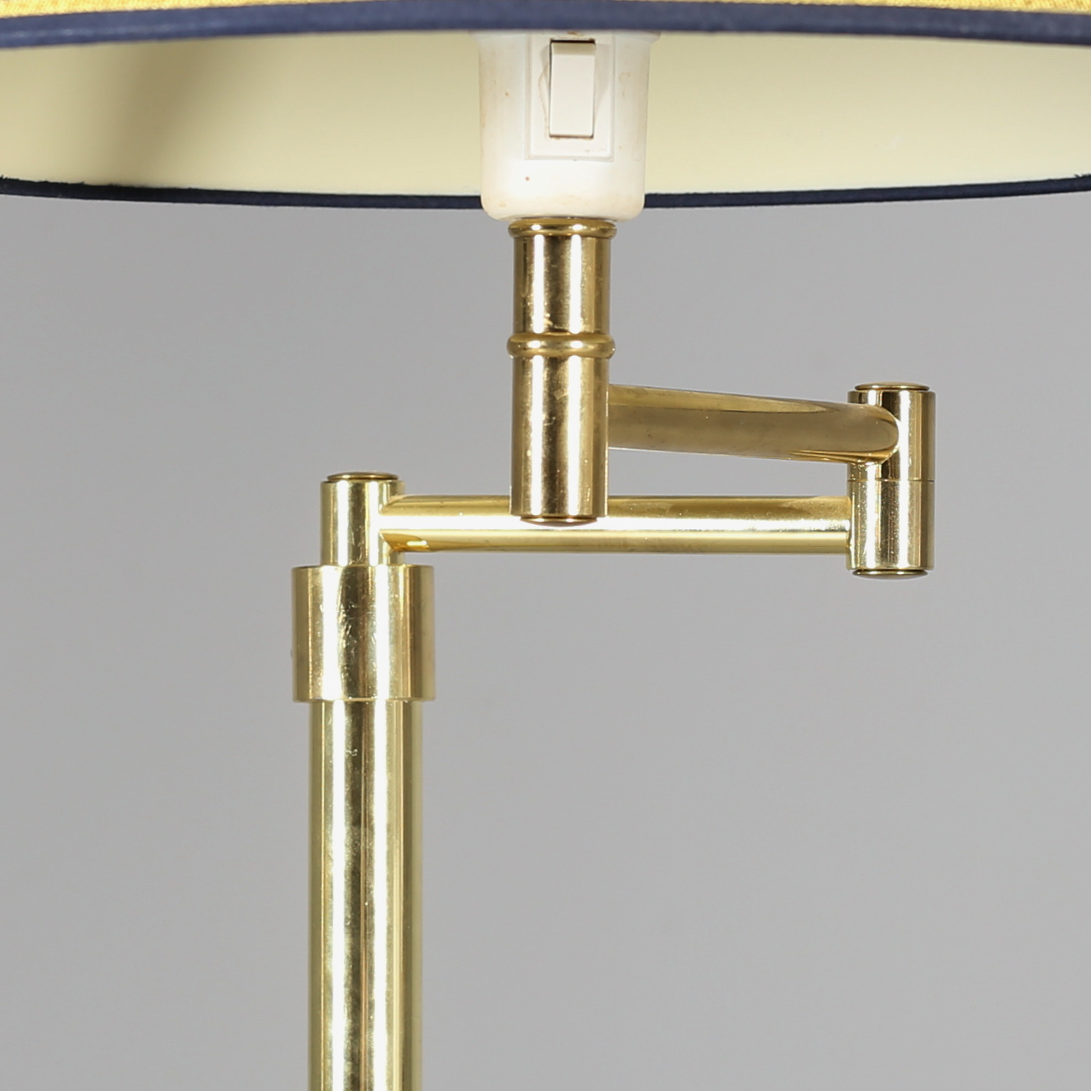 Images for 2413371. FLOOR LAMPS, a pair, brass frames with adjustable ...