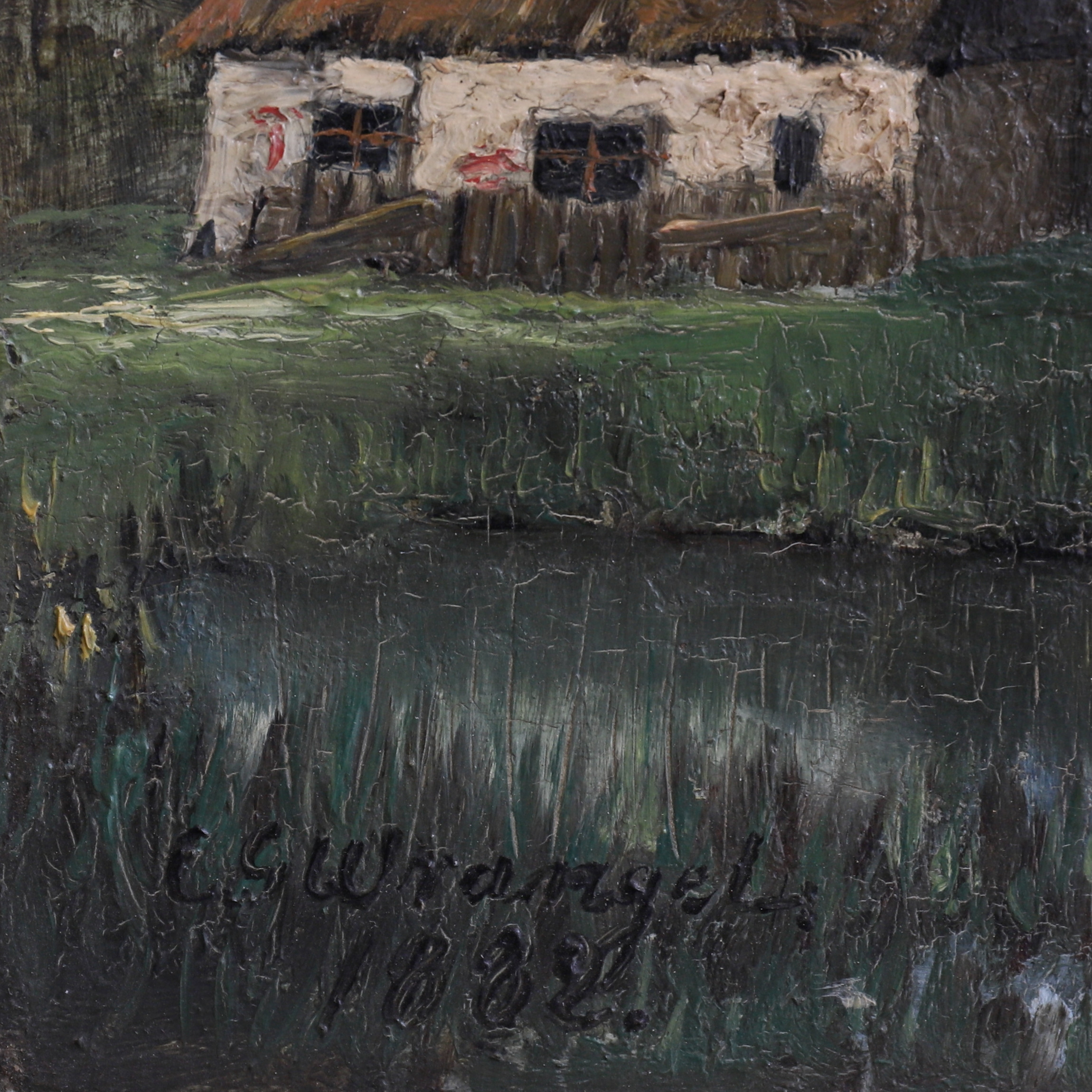 CARL GUSTAF WRANGEL AF SAUSS. olja på pannå, signerad & daterad 1882 ...