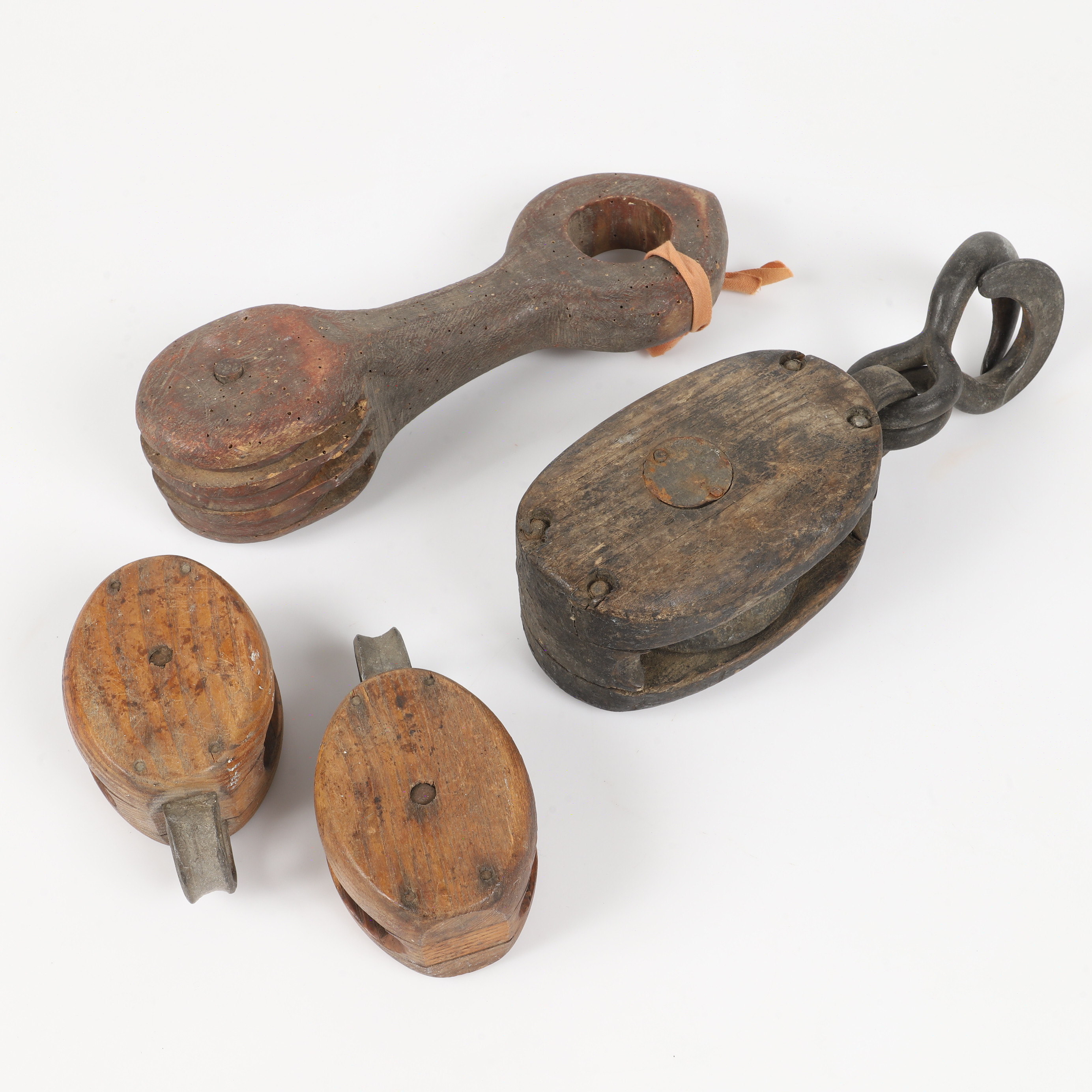 Images for 2416713. BLOCKS AND BELTS, 4 pieces, wood, 19th/20th century ...