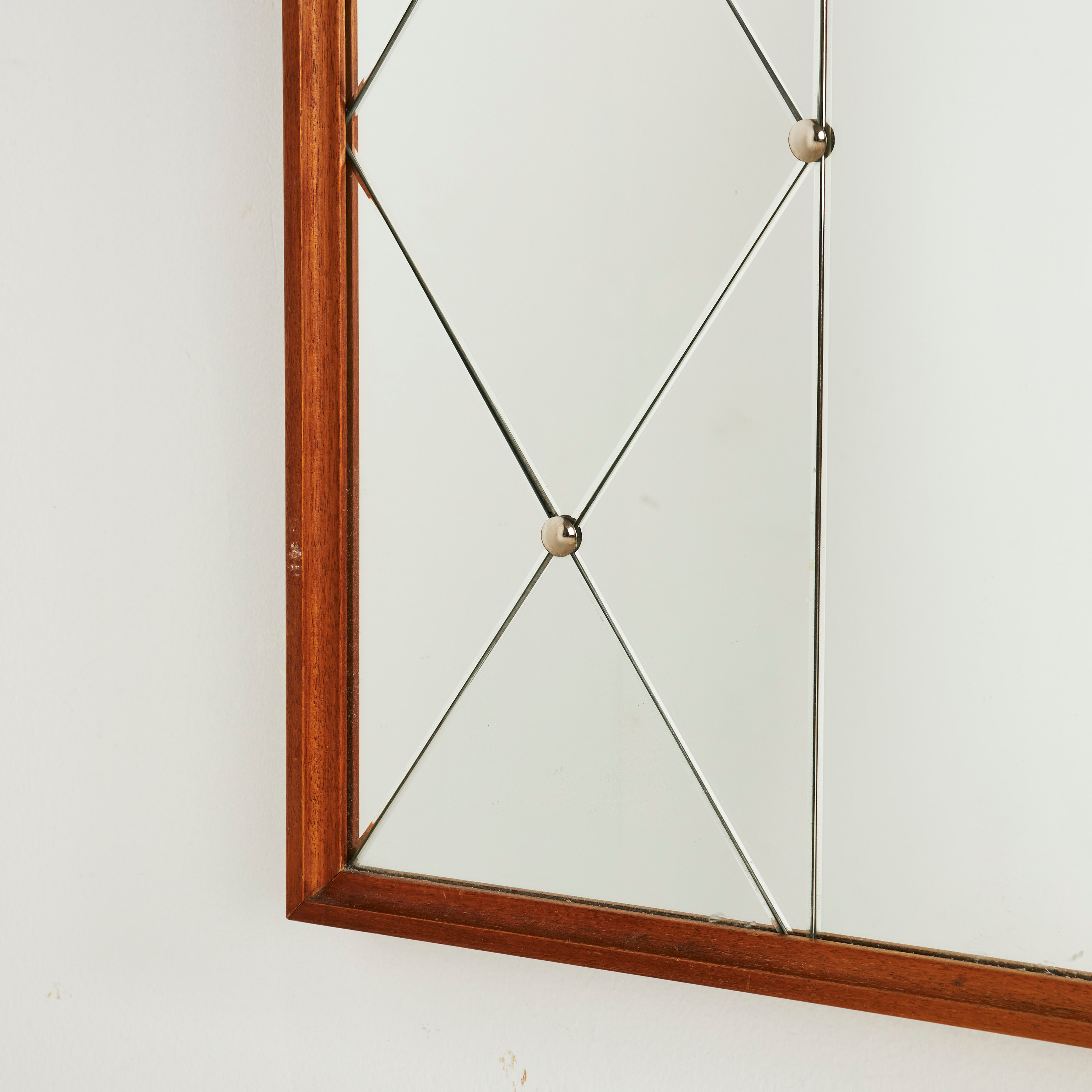 Images for 2419433. MIRROR, circa 1960s, teak frame, multi-part mirror ...