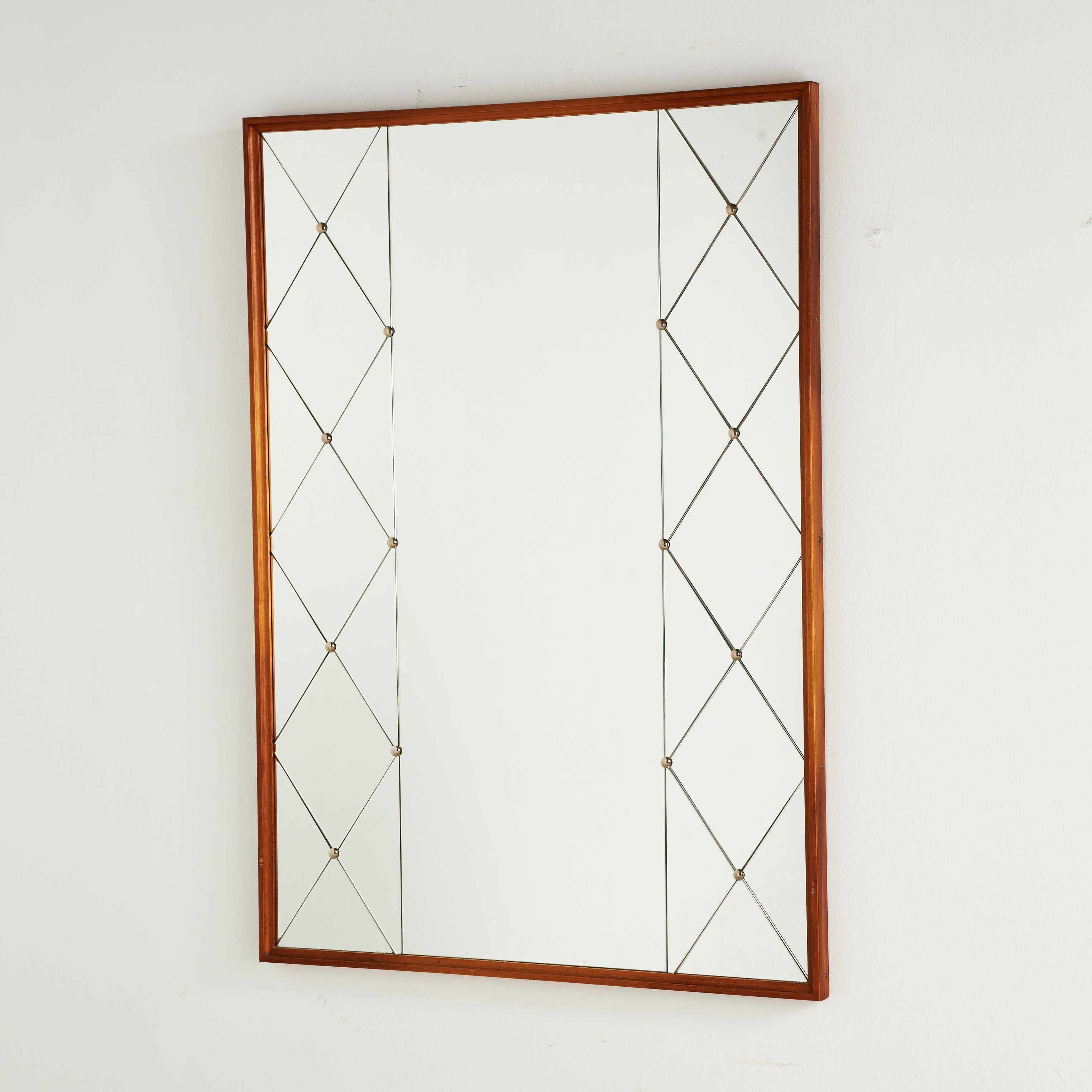 Images for 2419433. MIRROR, circa 1960s, teak frame, multi-part mirror ...
