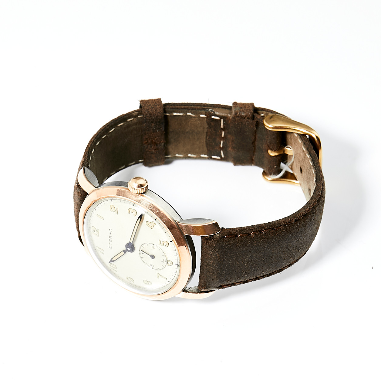 Bilder för 2420086. ETERNA, armbandsur, 1940-tal, roséguld på stål ...