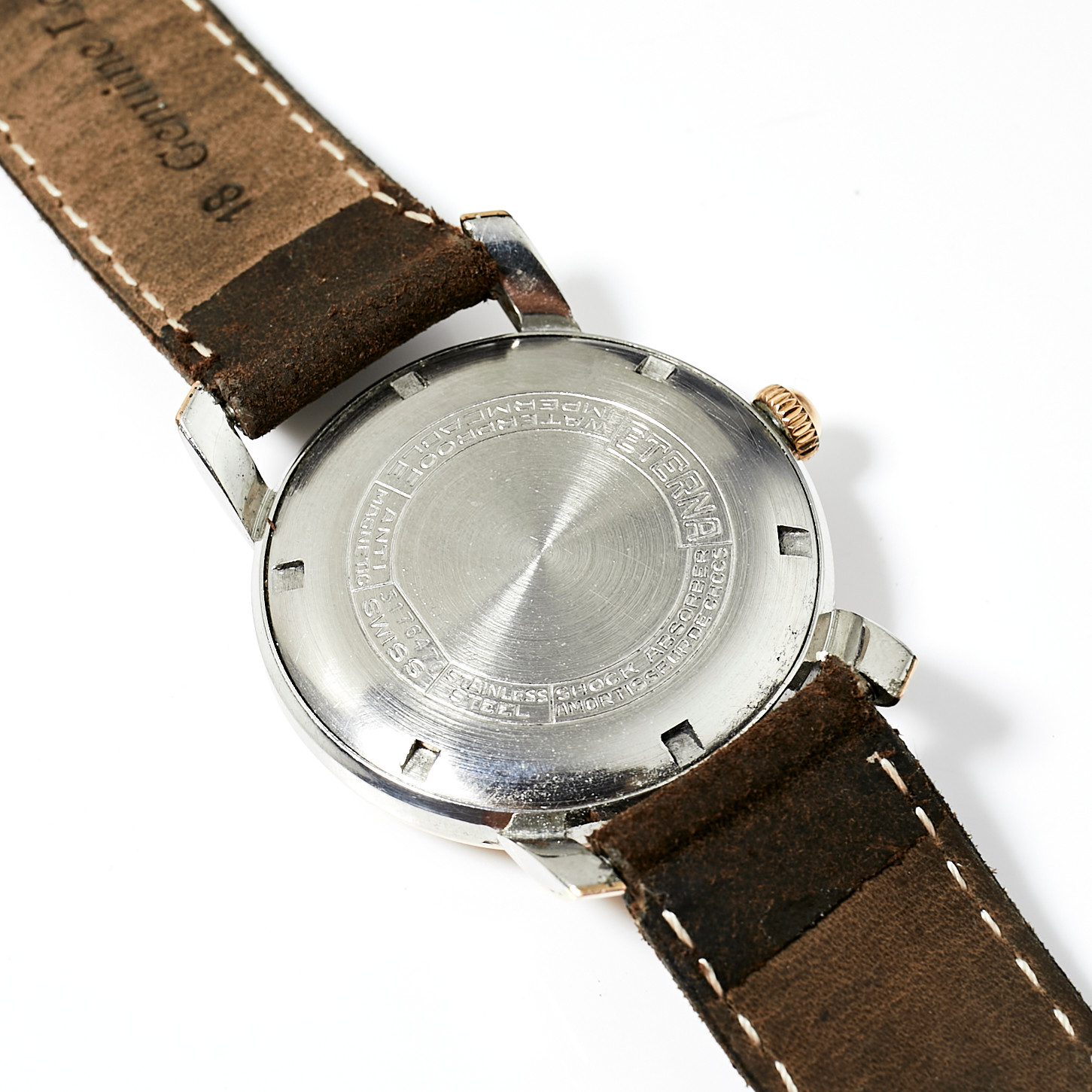 Bilder för 2420086. ETERNA, armbandsur, 1940-tal, roséguld på stål ...