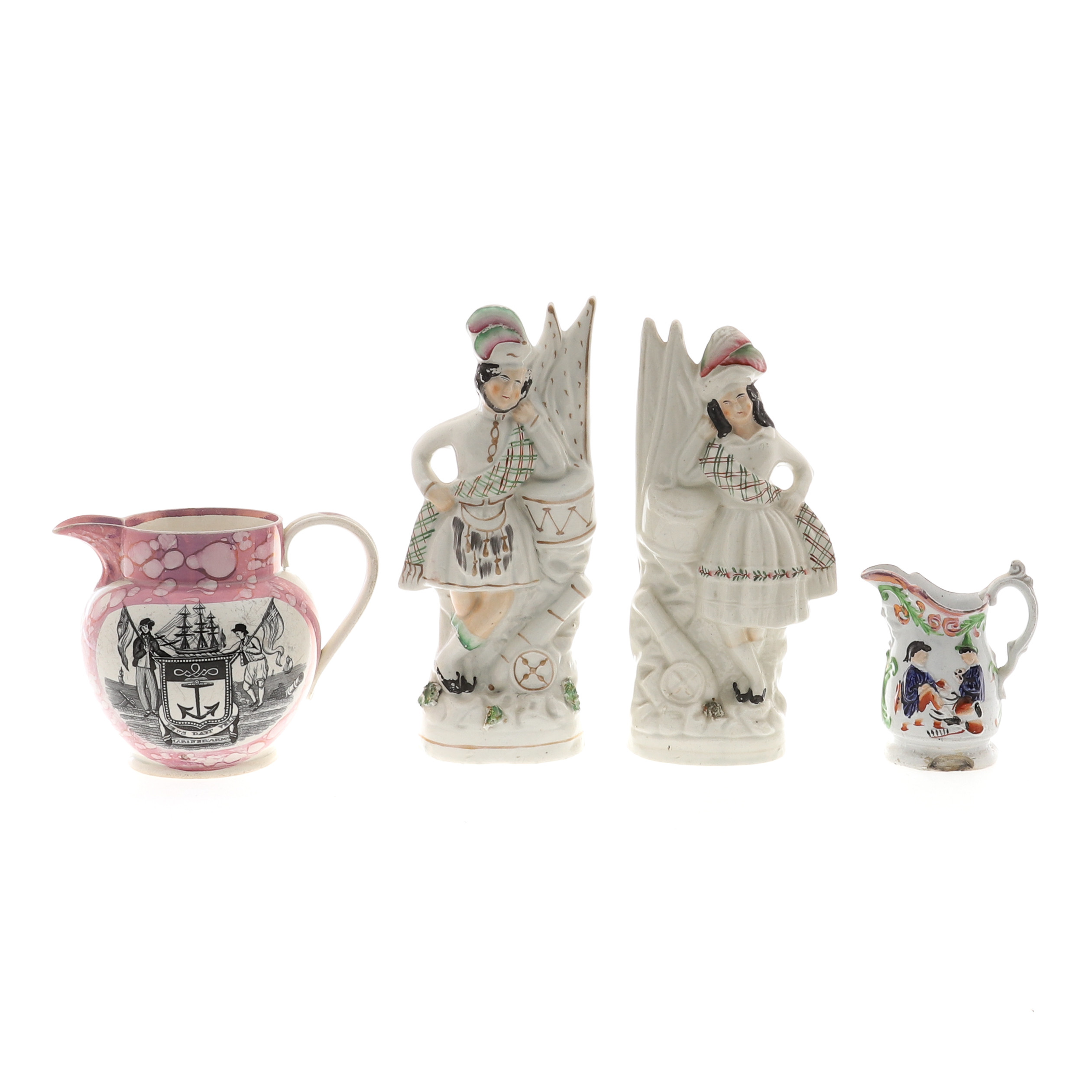 Images for 2420510. A SUNDERLAND PINK LUSTRE BALUSTER SHAPE JUG ...