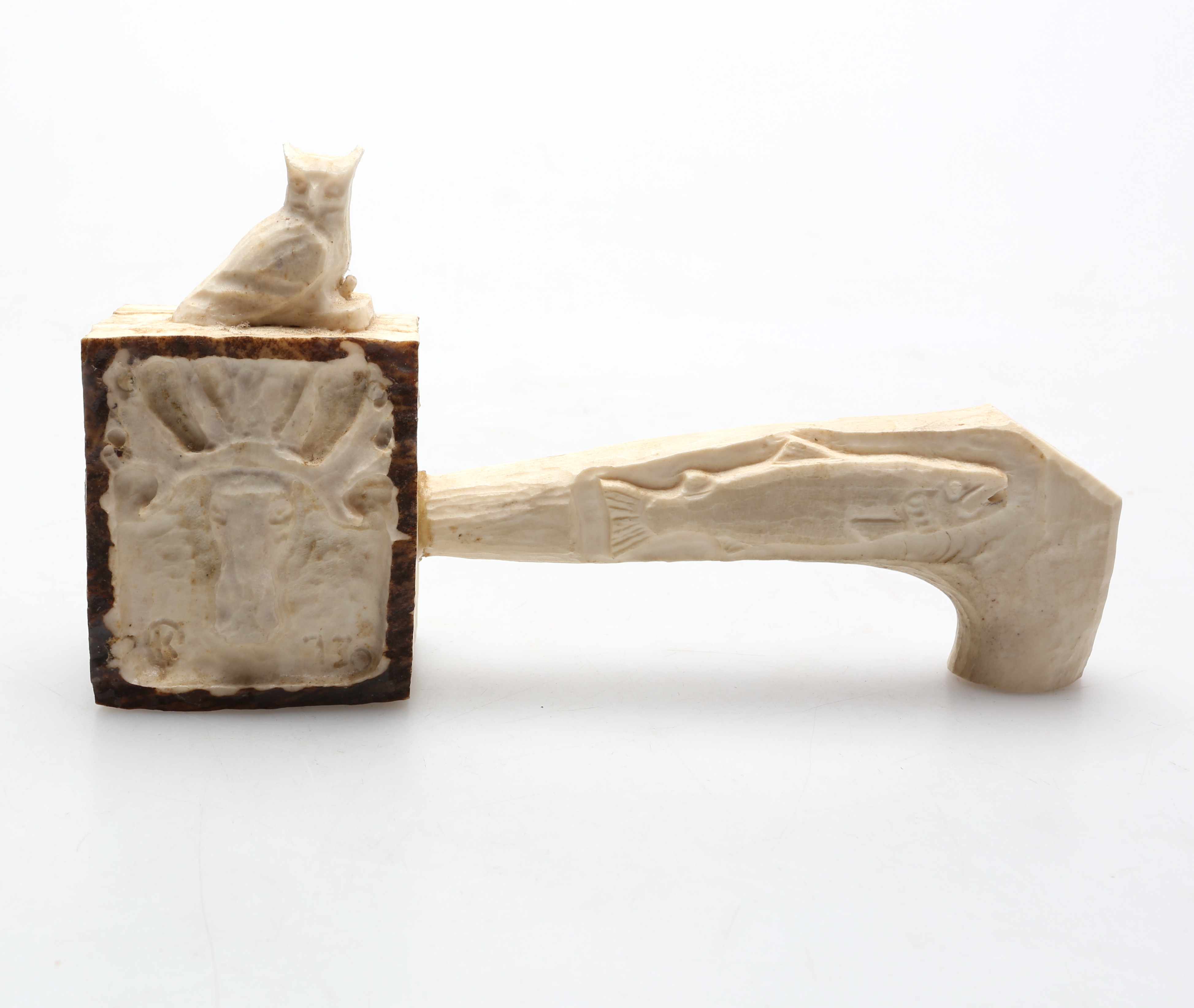 MÖTESKLUBBA, renhorn, fint dekorerad, 1900-TAL. Övrigt - Övrigt - Auctionet