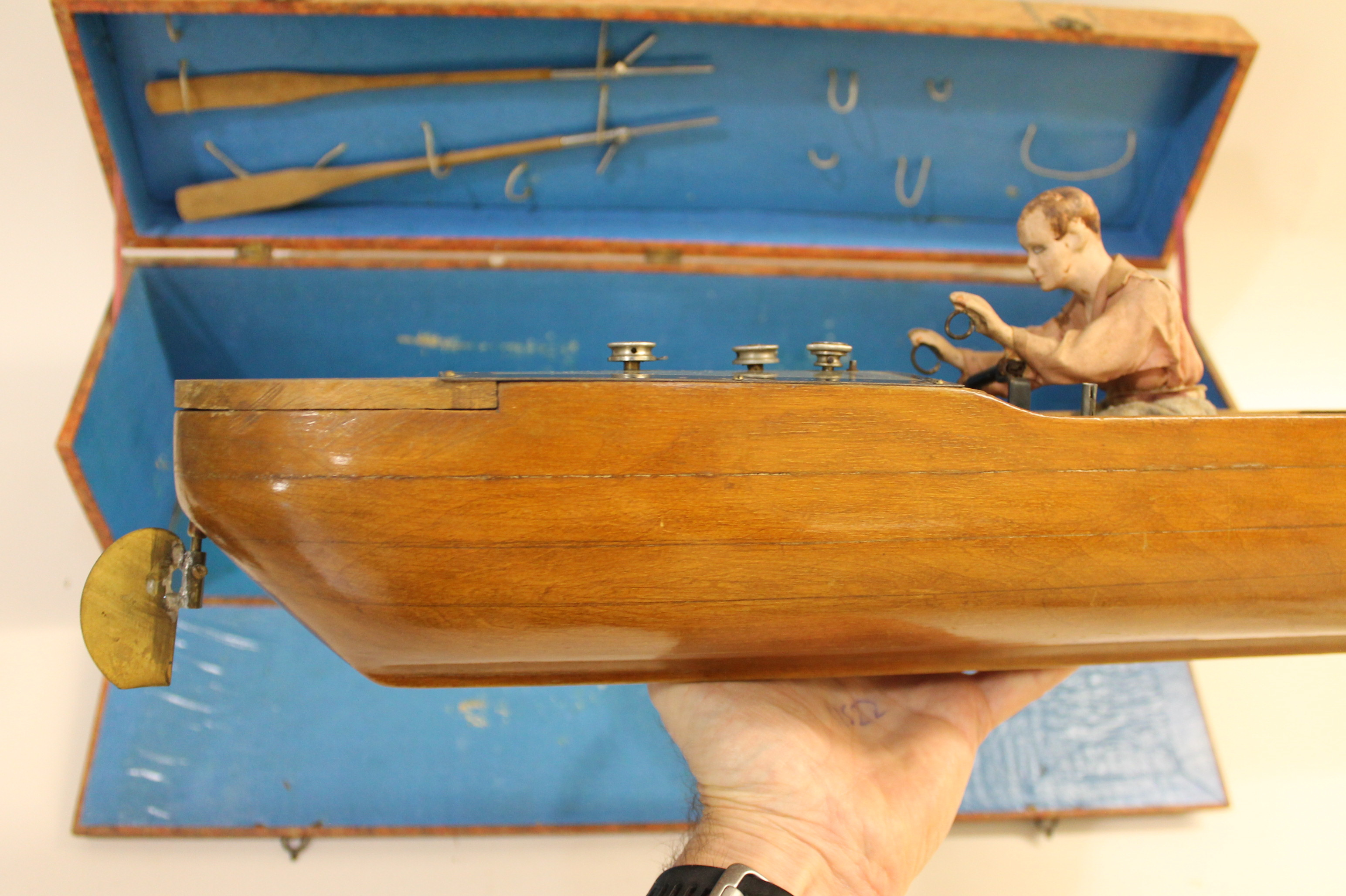 Images for 2422833. RARE BOXED 1920'S FRENCH TOY ROWING BOAT AND ROWER ...