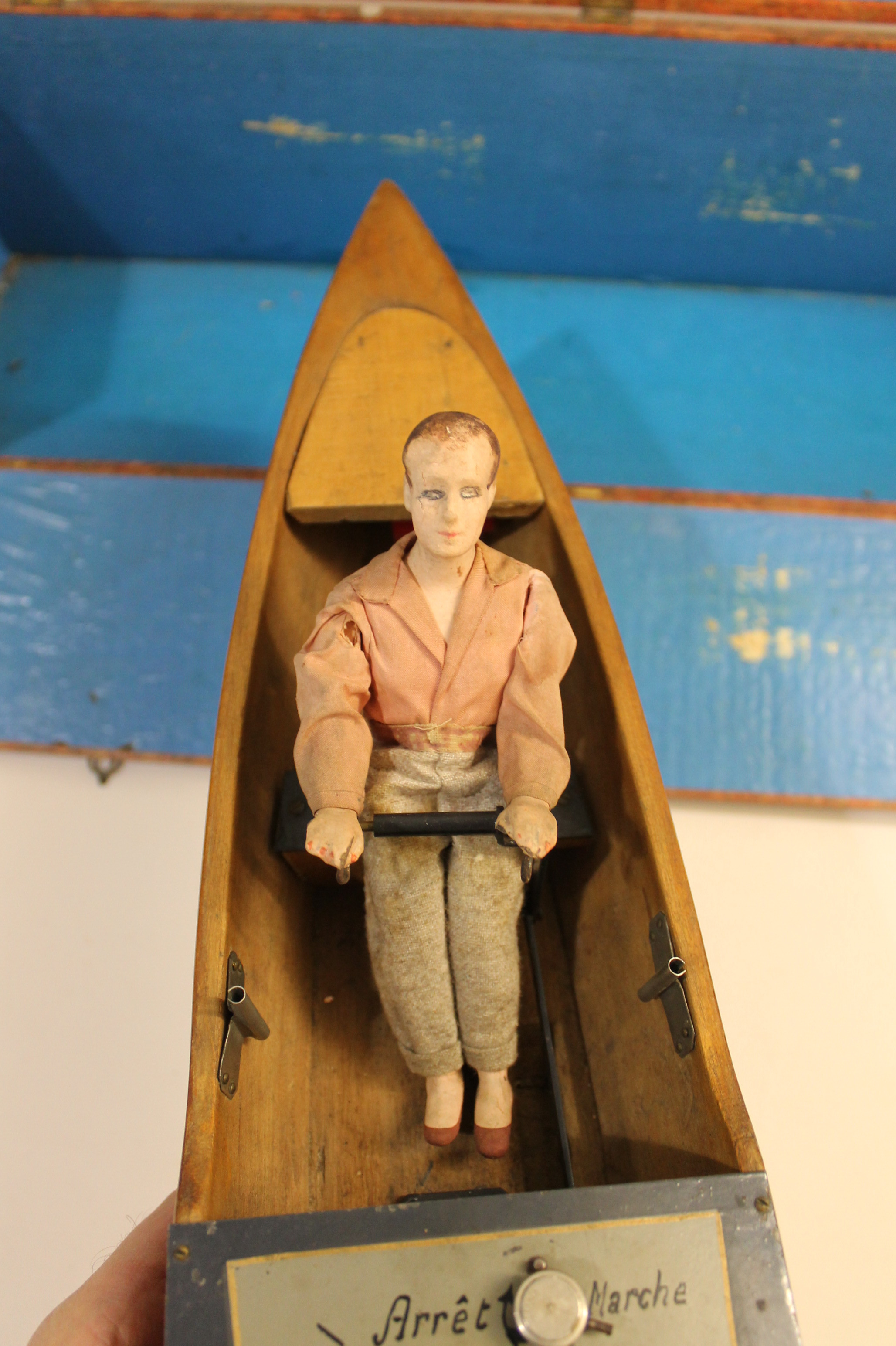 Images for 2422833. RARE BOXED 1920'S FRENCH TOY ROWING BOAT AND ROWER ...