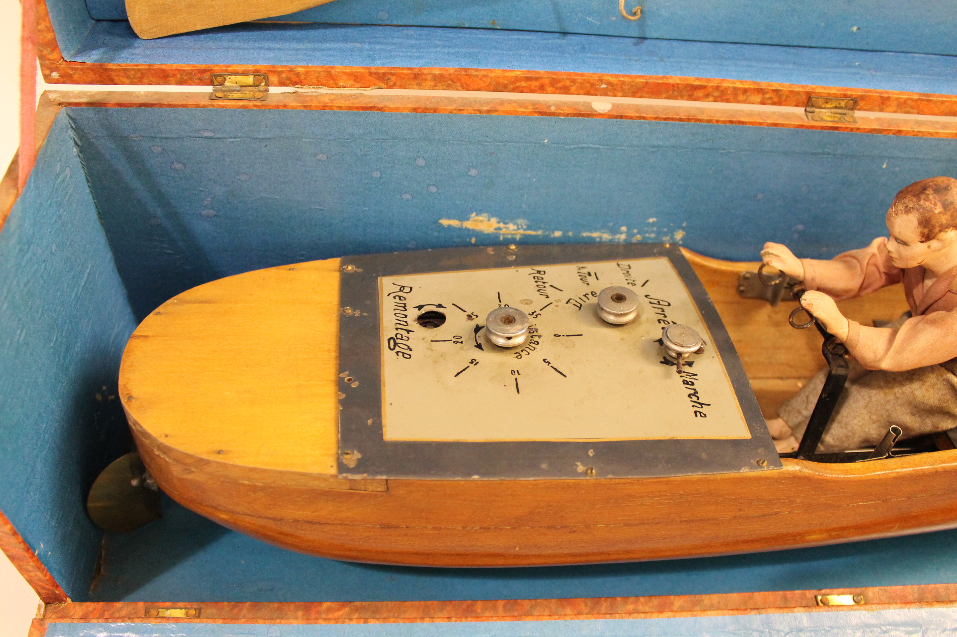 Images for 2422833. RARE BOXED 1920'S FRENCH TOY ROWING BOAT AND ROWER ...