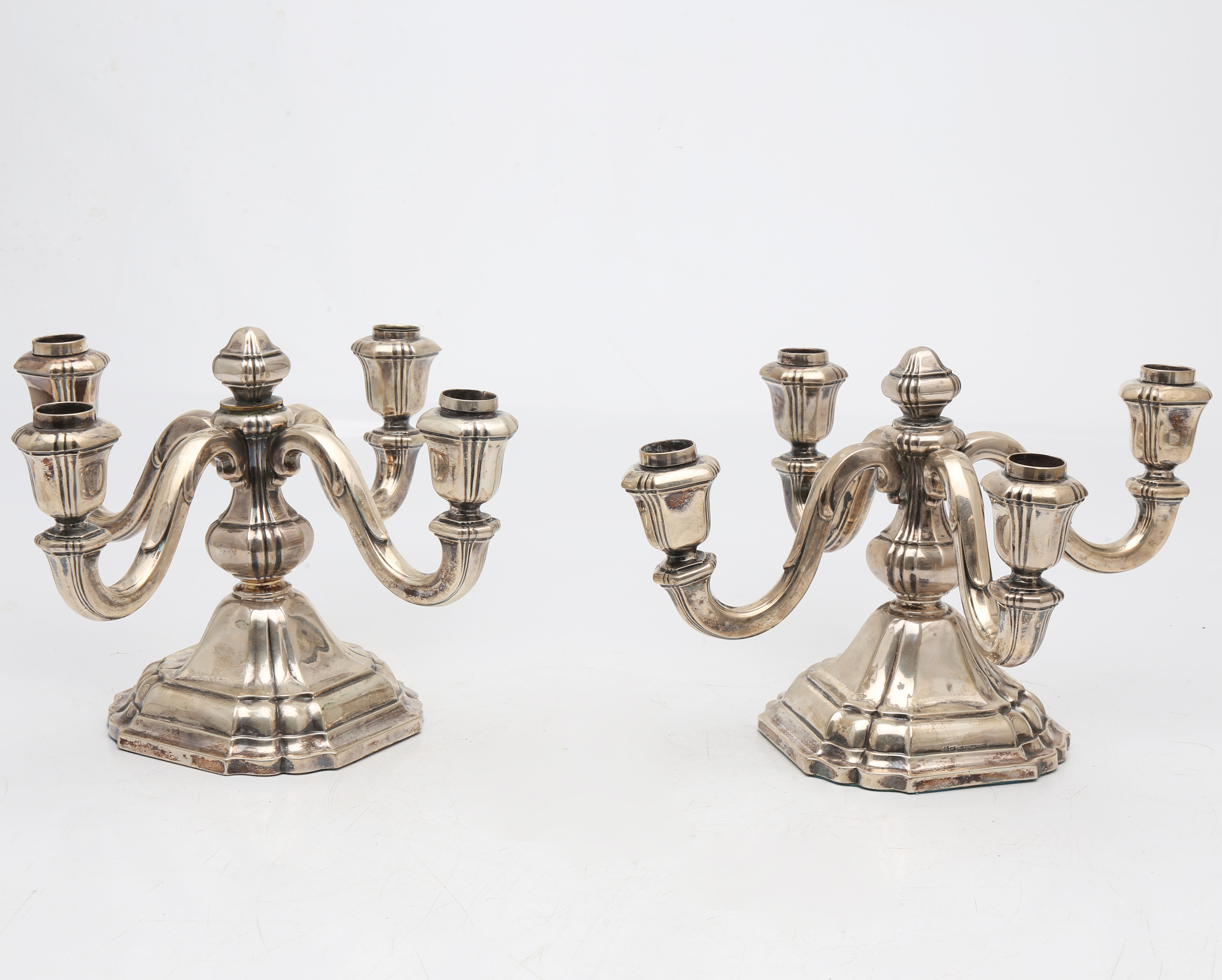 Images for 2425493. Pair of German candelabra in silver by Gebrüder ...