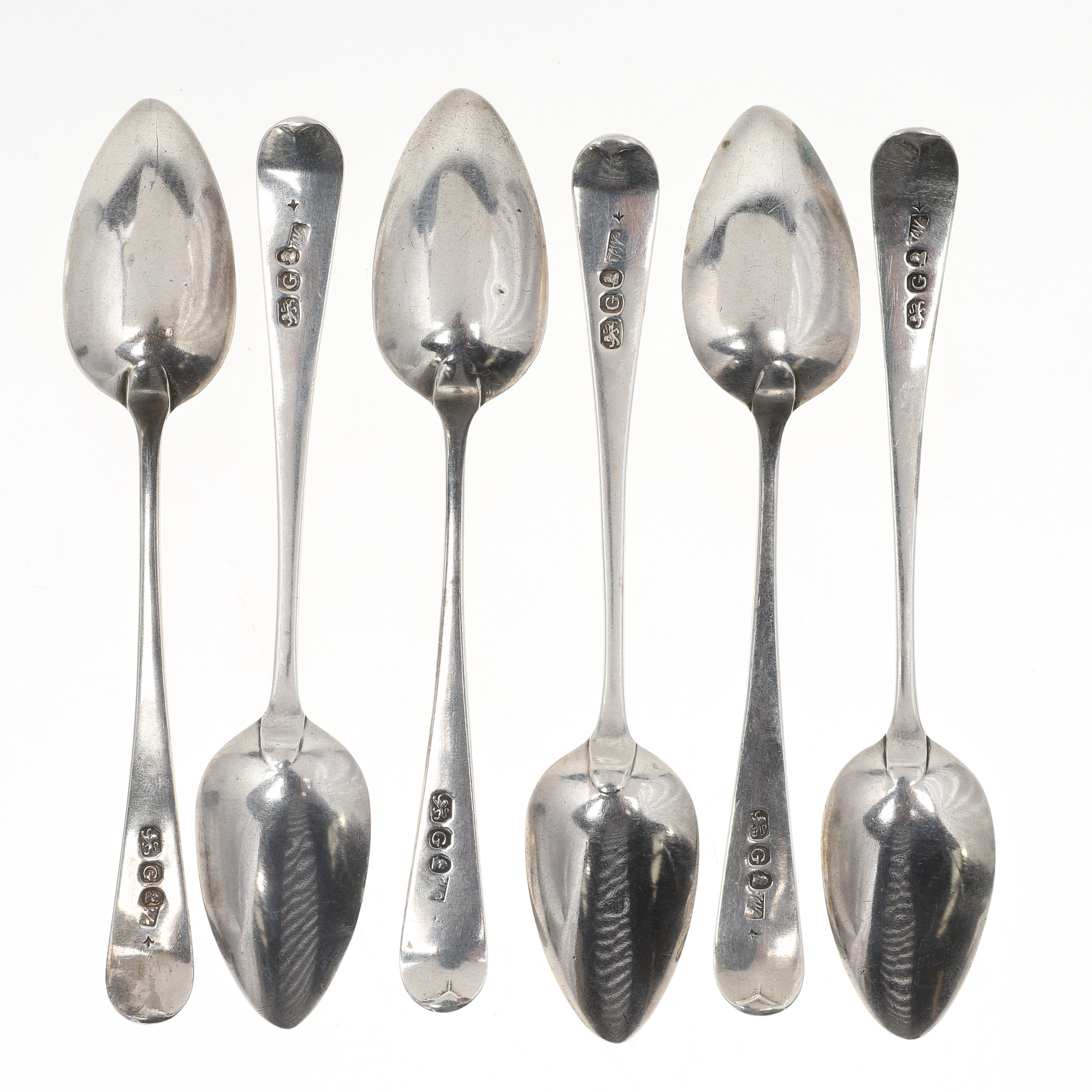 Images for 2426867. A SET OF SIX GEORGE III SILVER OLD ENGLISH PATTERN ...