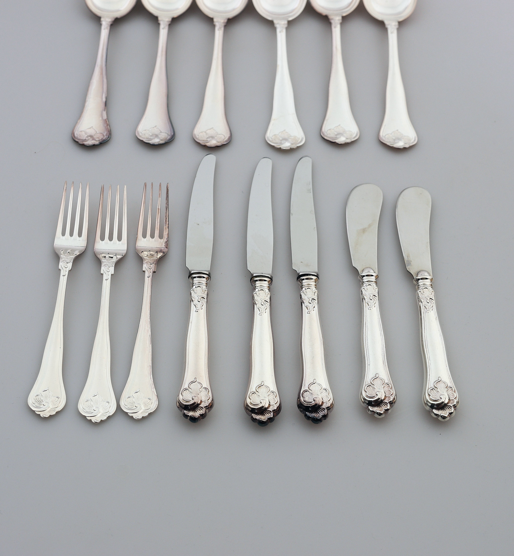 Images for 2430193. CUTLERY, 32 pieces, silver, "Saxon flower", Carl.M ...