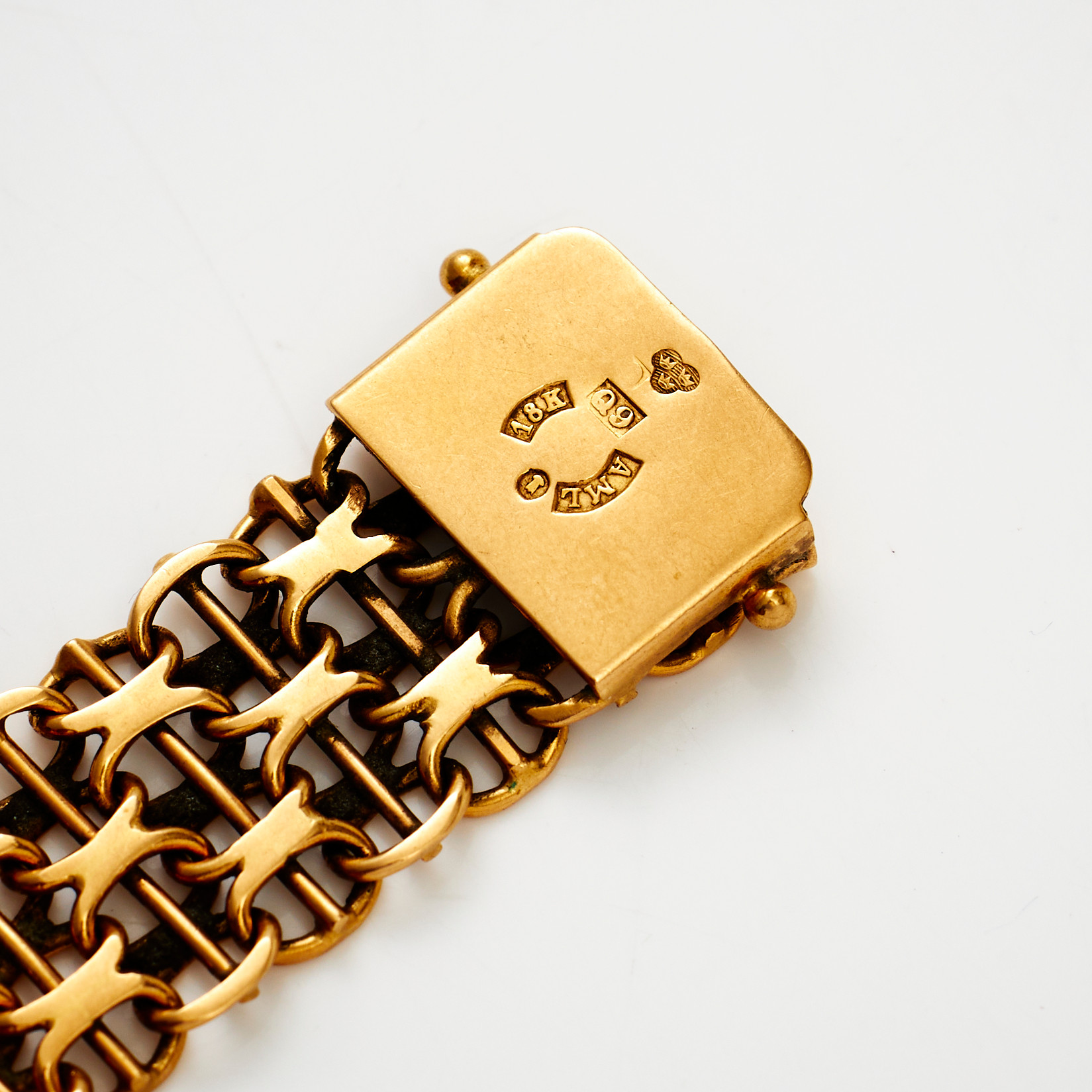 Images for 2430786. BRACELET, 18k gold, x-link with rod, August Mikkov ...