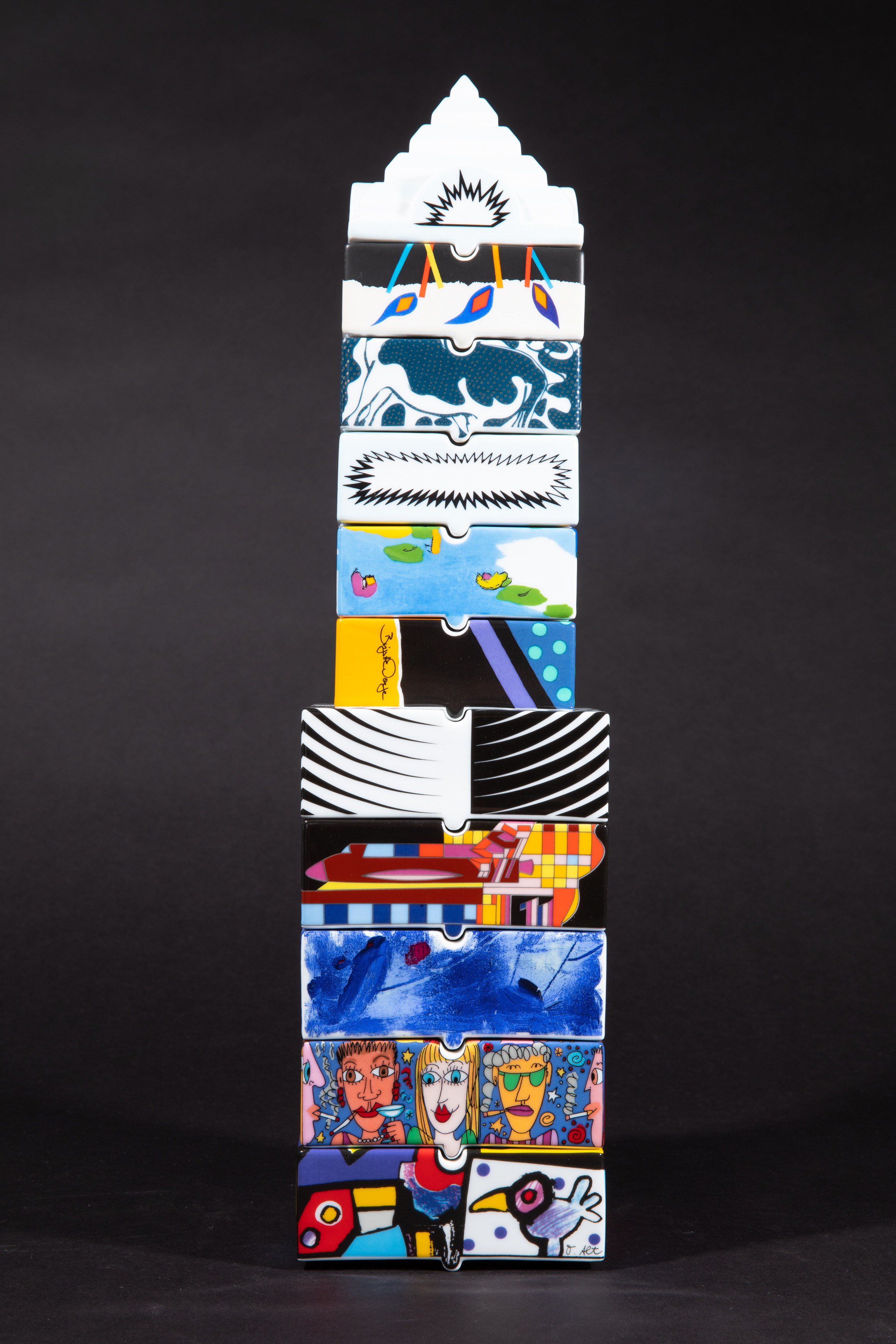 Images for 2431045. TASSILO VON GROLMAN. ROSENTHAL. Tower of ashtrays ...