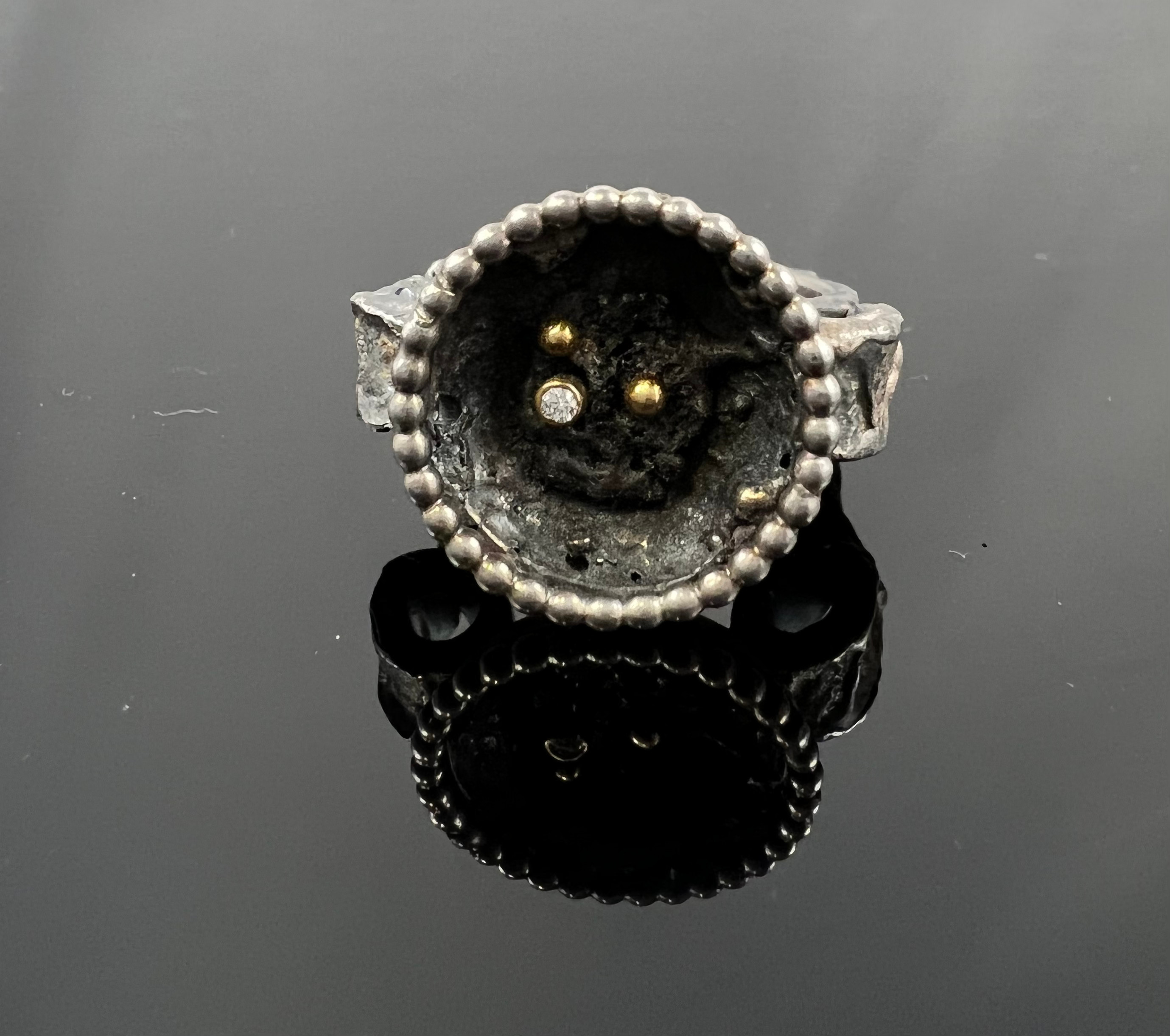 Images for 2432739. "Oracle of Delphi" ring made of silver with gold ...
