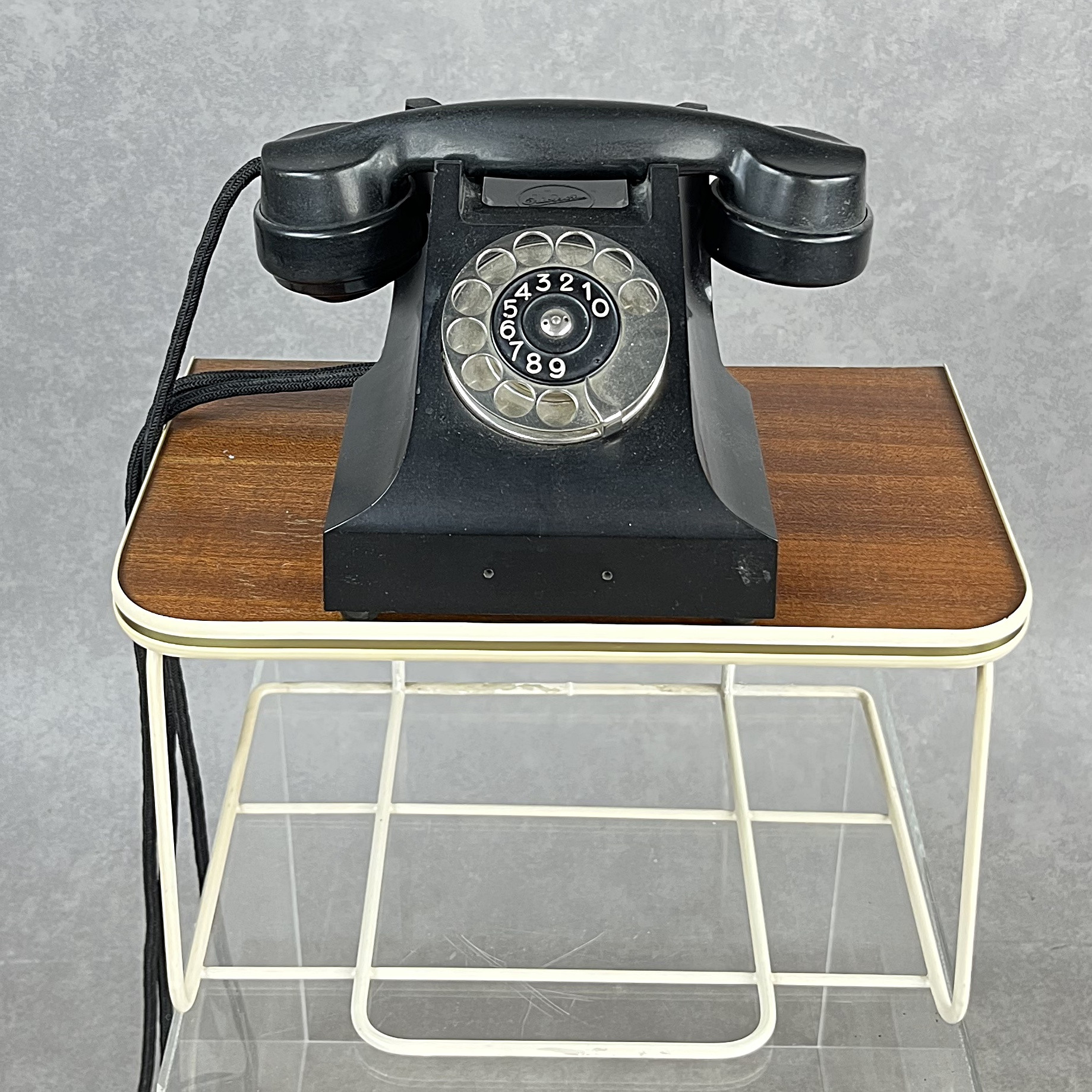 Images for 2434304. TELEPHONE SHELF, string model with teak shelf and ...