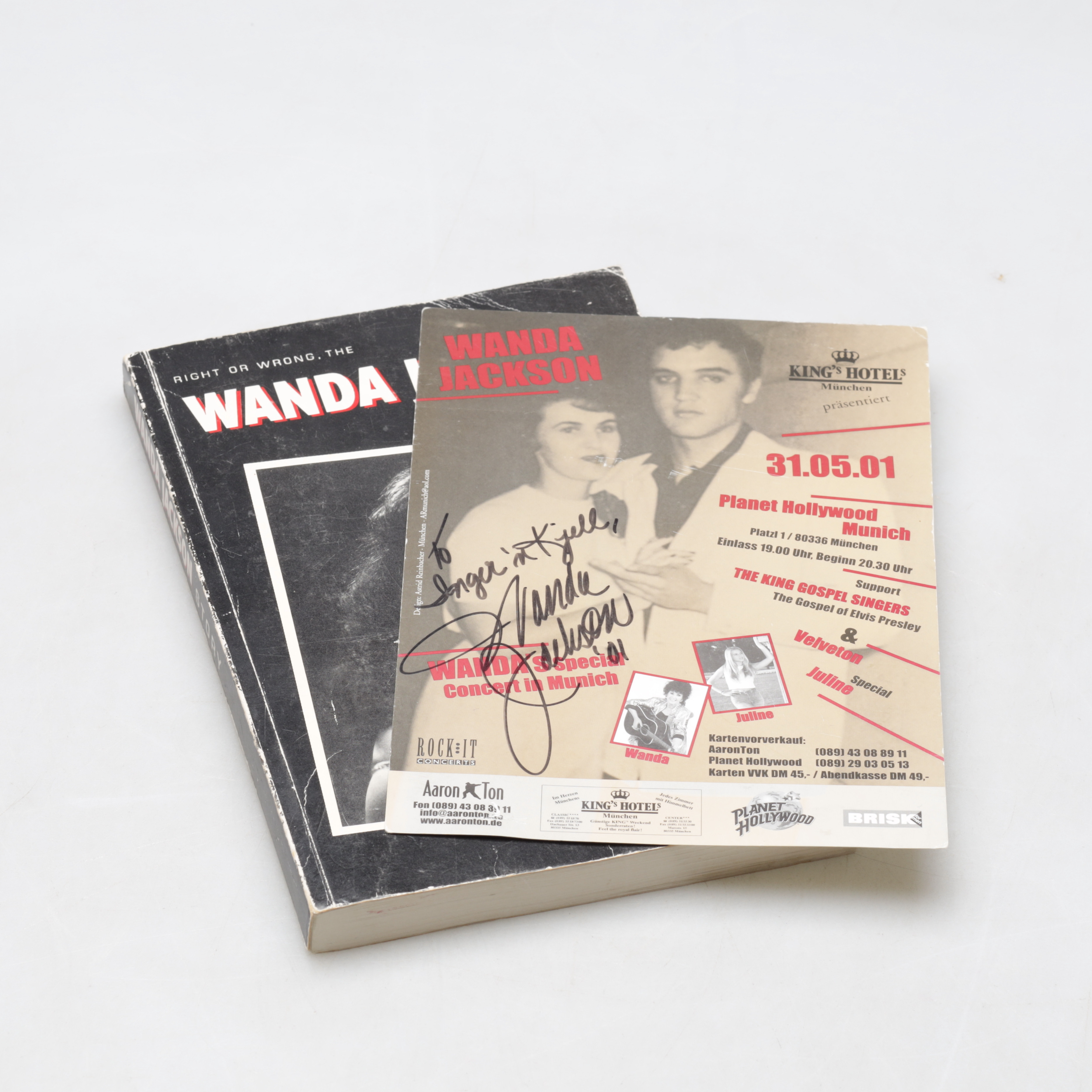 Images for 2436707. AUTOGRAPH. Wanda Jackson, 2 pcs, on card and book ...
