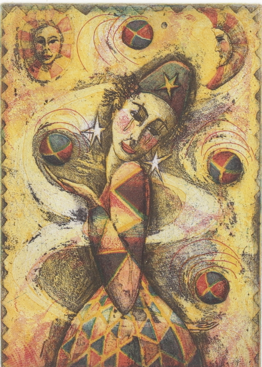 Images for 2437126. IRENE JARZ. "Many balls in the air", color etching ...