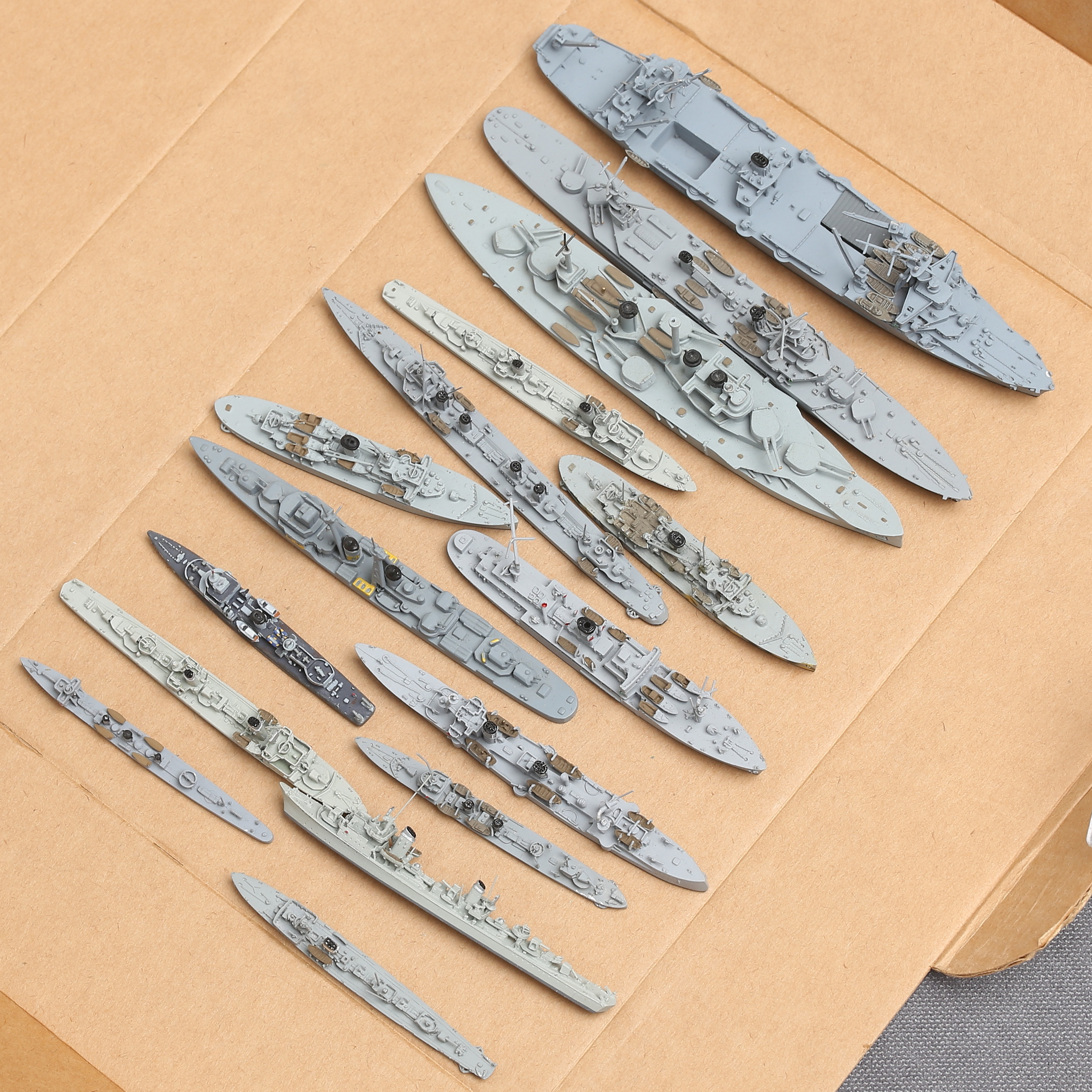 Images for 2439741. SHIP MODELS, waterline models, 16 pcs, metal ...