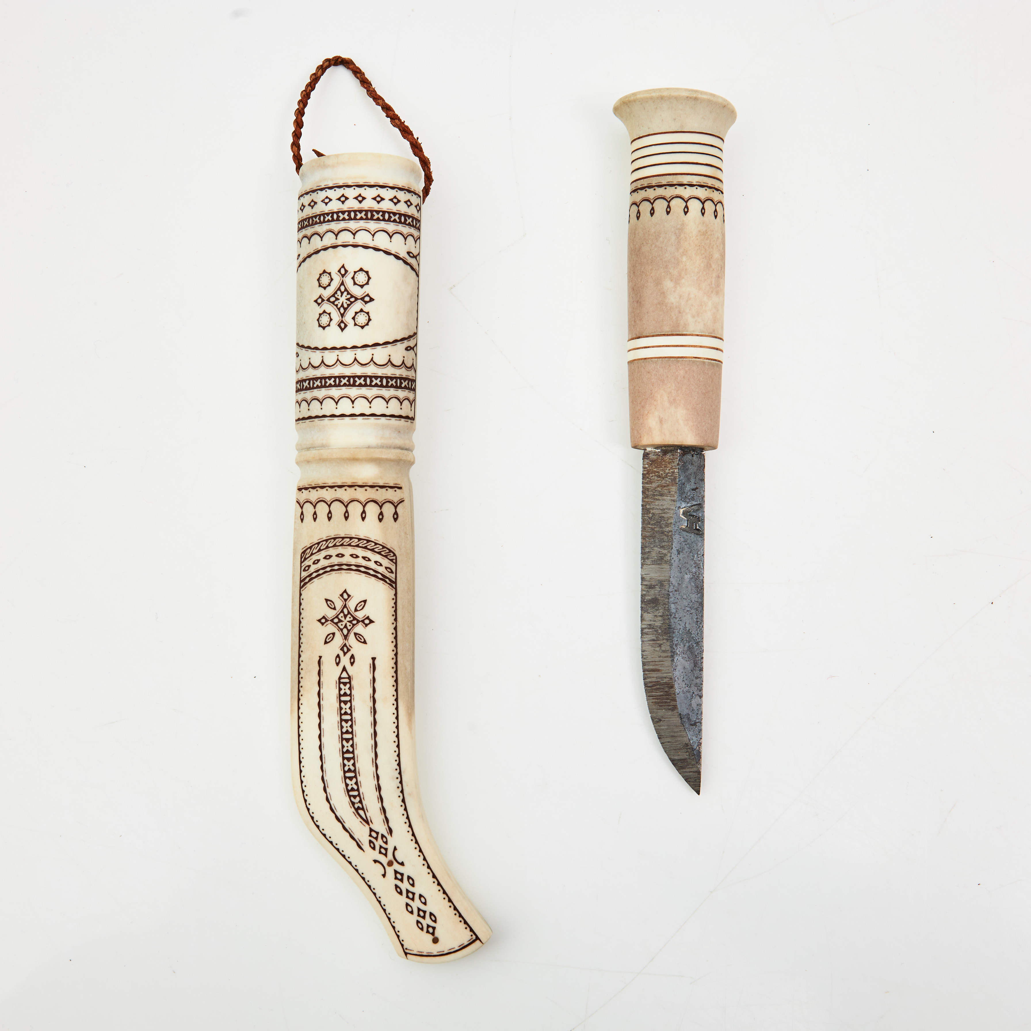 Images for 2439953. TORE SUNNA (1942-2006). knife, full horn, engraved ...