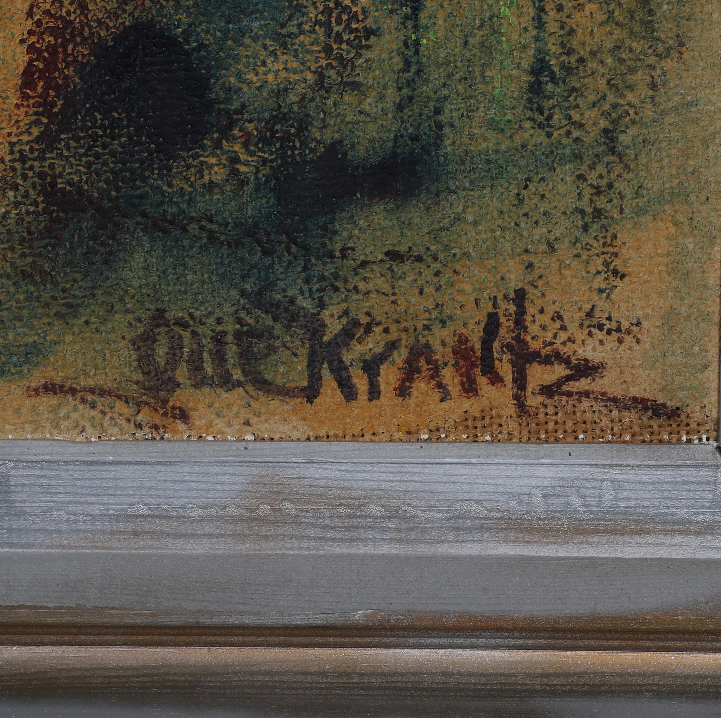 OLLE KRANTZ. Olja på duk, "2 blommor ", signerad och daterad 1969 á ...