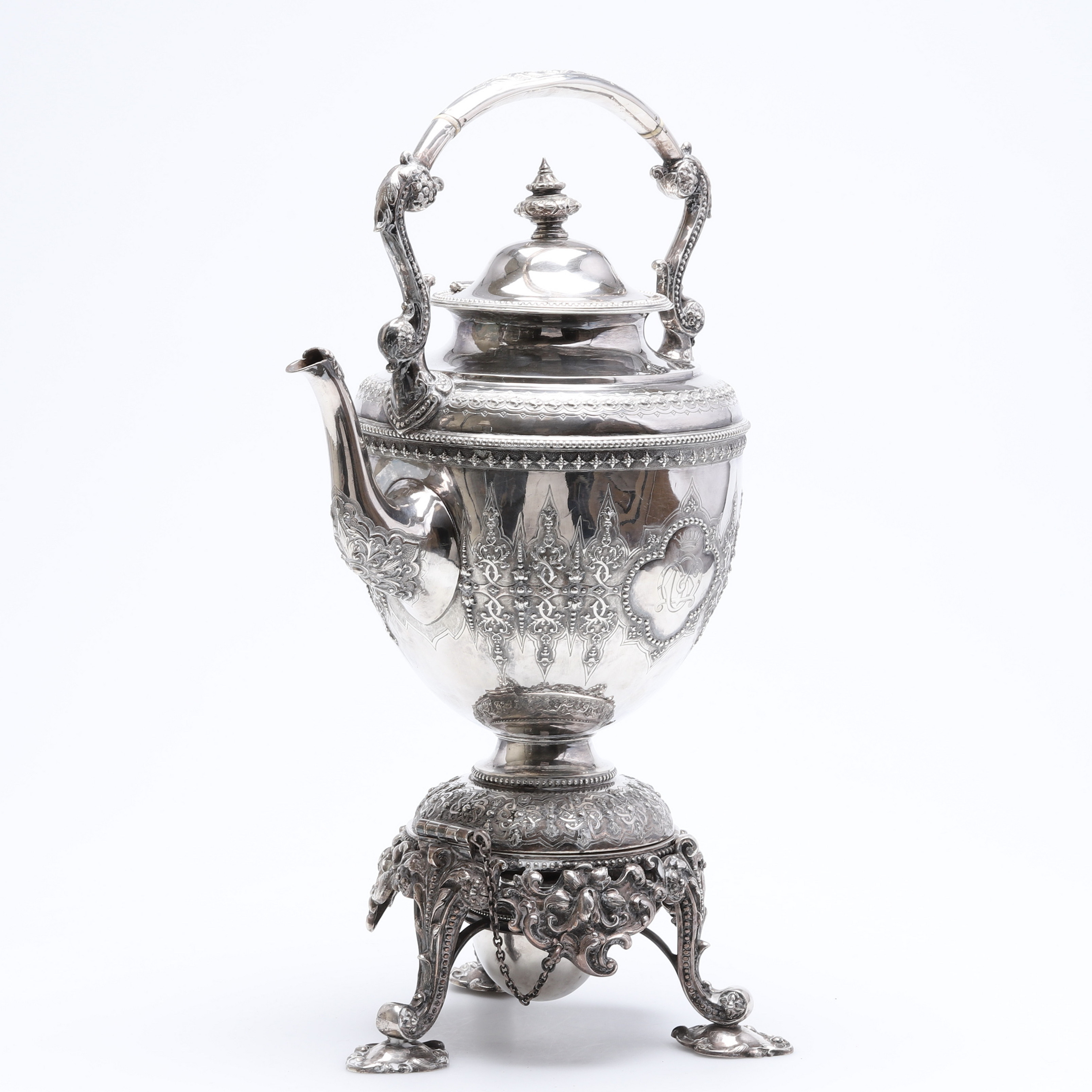 Images for 2444921. TEAPOT WITH RECHAUD, silver, Victorian, Henry ...