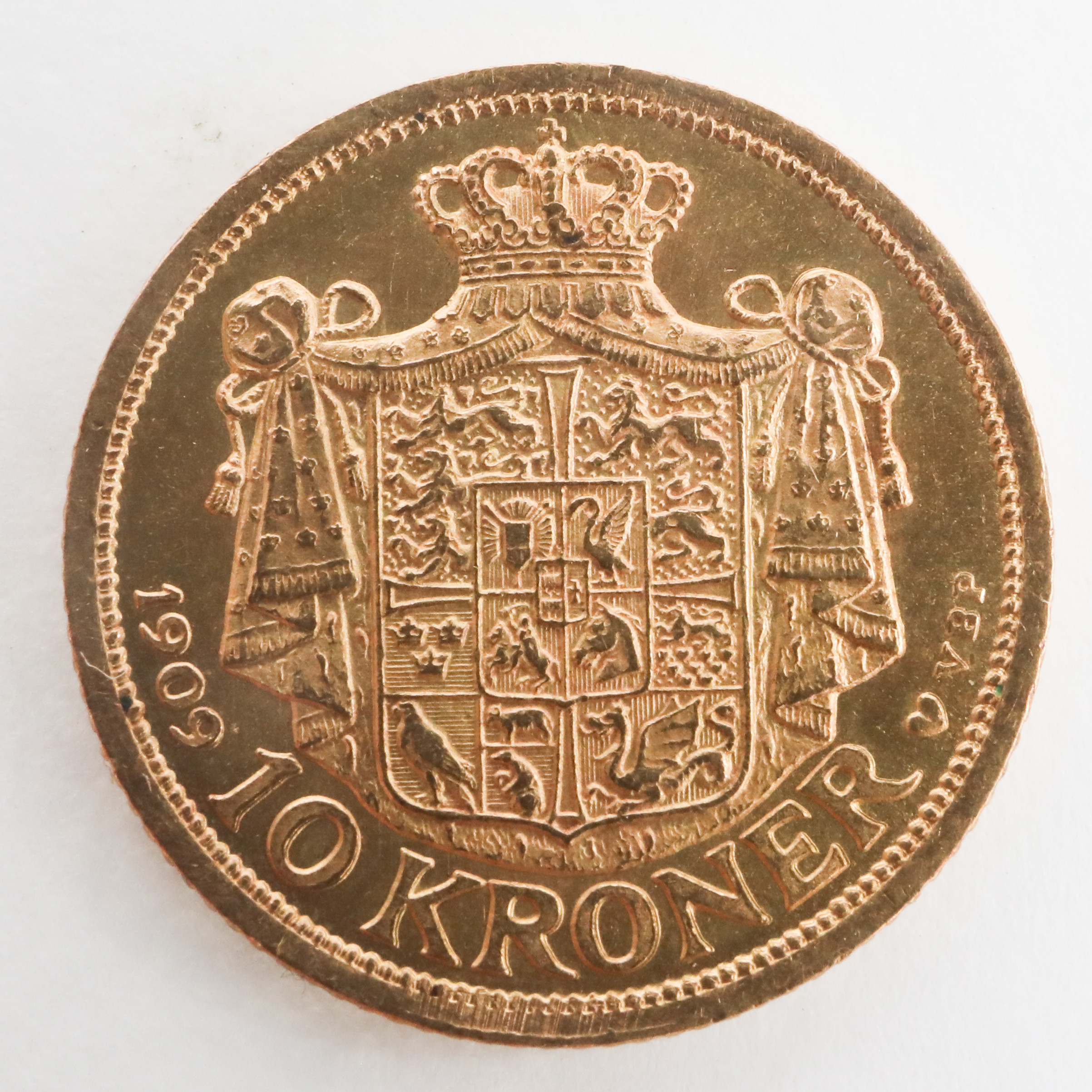 Images for 2447498. COIN, 21.6k gold, SEK 10, Frederik VIII, King of ...