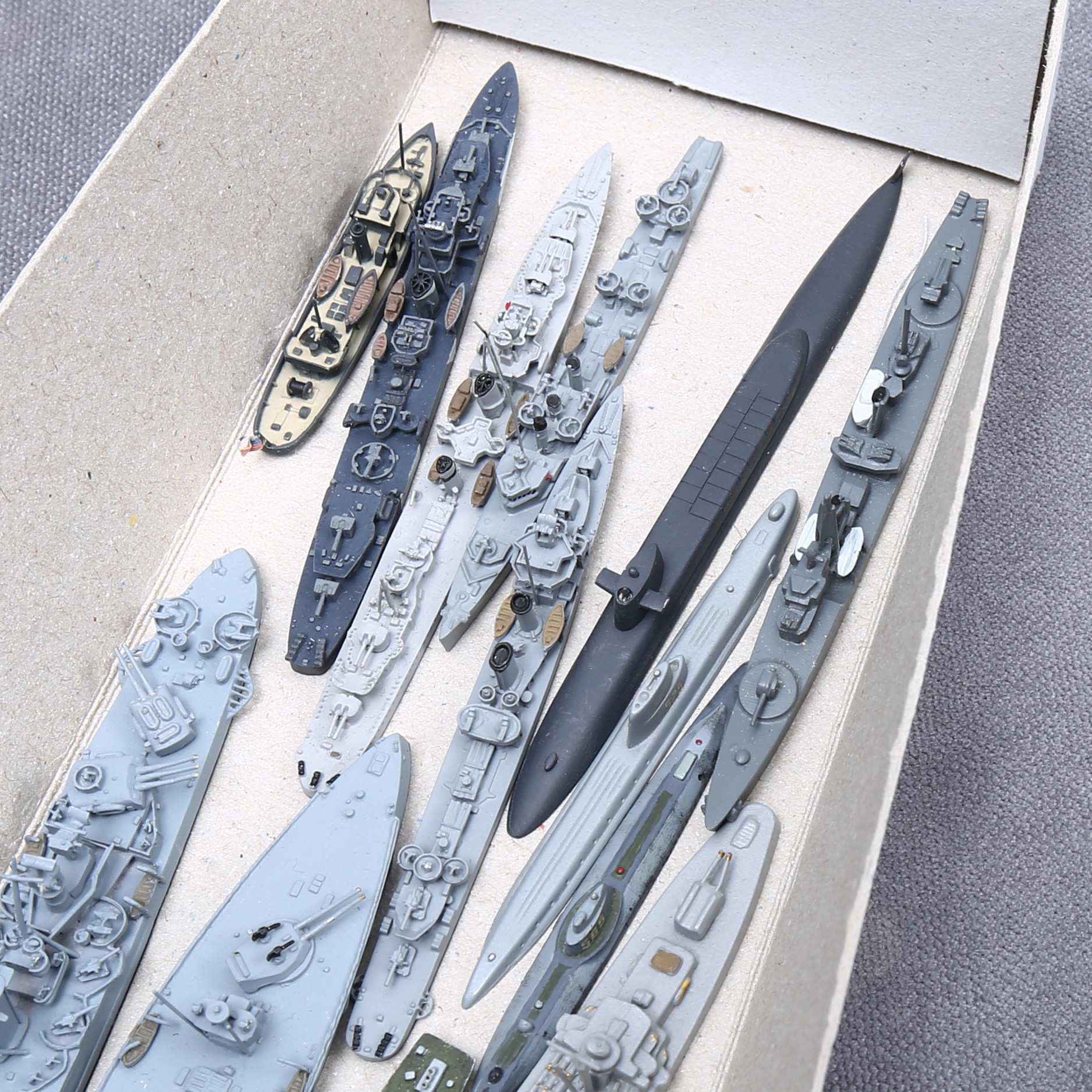 Images for 2449104. SHIP MODELS, waterline models, 14 pcs, metal ...