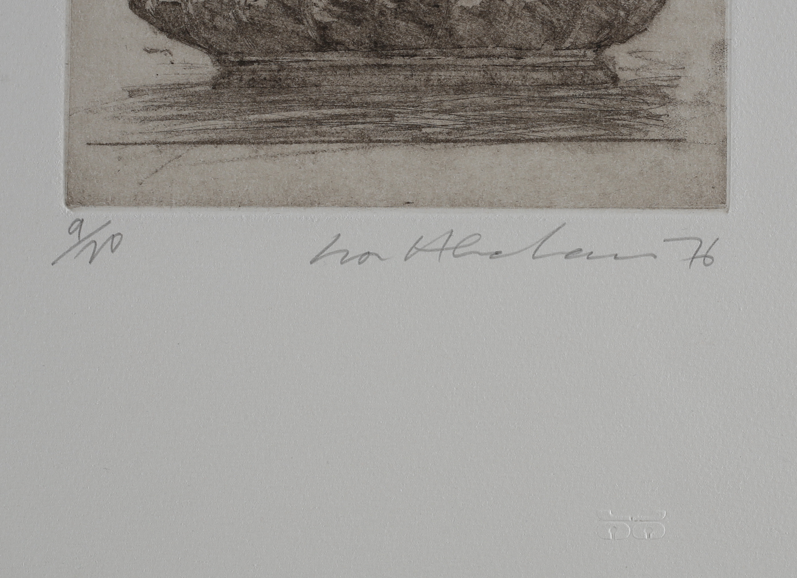 IVOR ABRAHAMS (STORBRITANNIEN 1935-2015). Etsning, monument, signerad ...