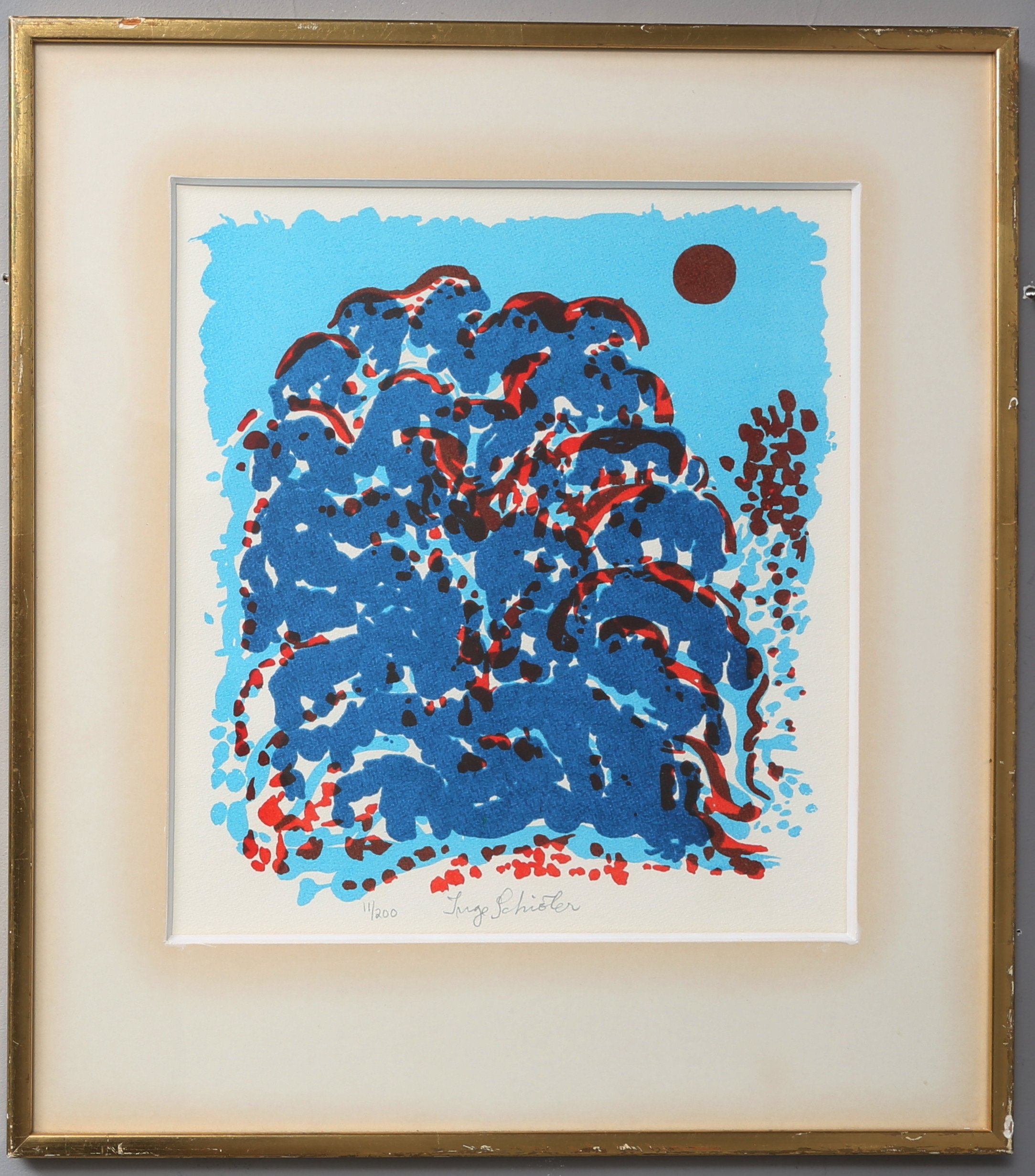 INGE SCHIÖLER. litografi, numrerad 11/200, signerad. Konst - Grafik ...