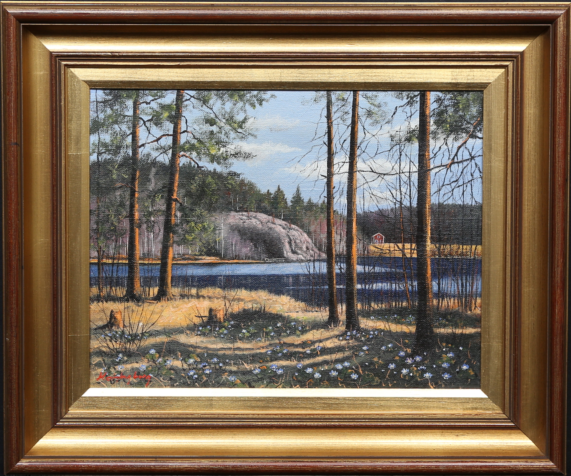 Images for 2451010. KARL ERIK HAGBERG. Skogssjö. Oil on canvas, signed ...