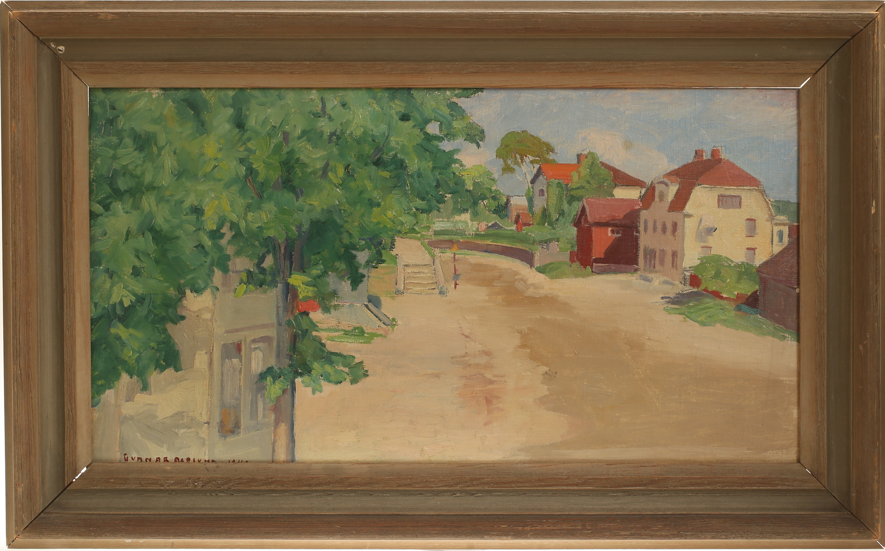 GUNNAR ASPLUND. Olja på pannå, signerad. Konst - Måleri - Auctionet