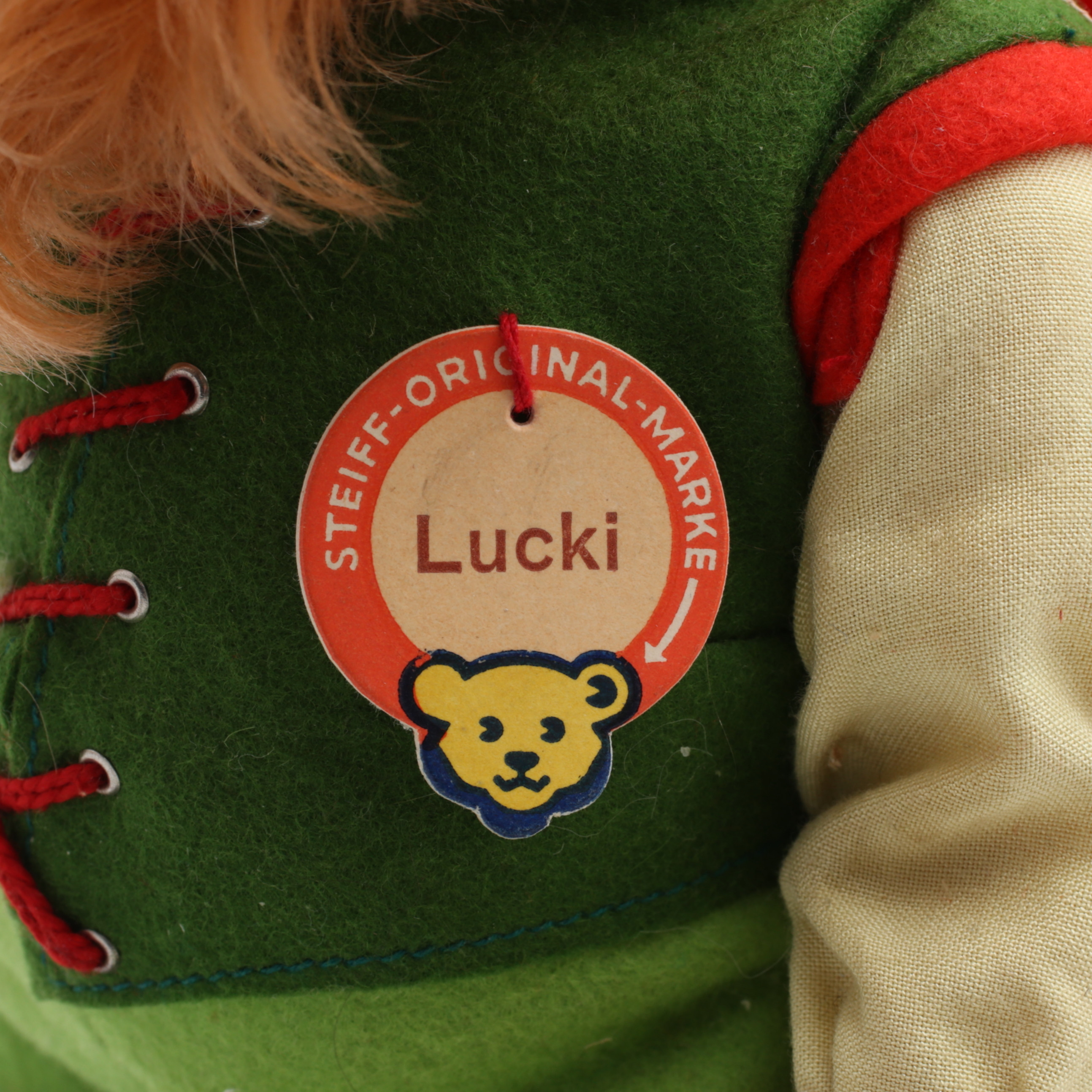 Images for 2454783. FIGURE, "Lucki", "730.2", Steiff original label ...