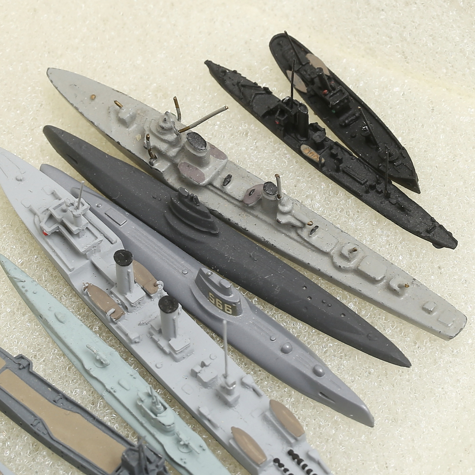 Images for 2456031. SHIP MODELS, waterline models, 11 pcs, metal ...